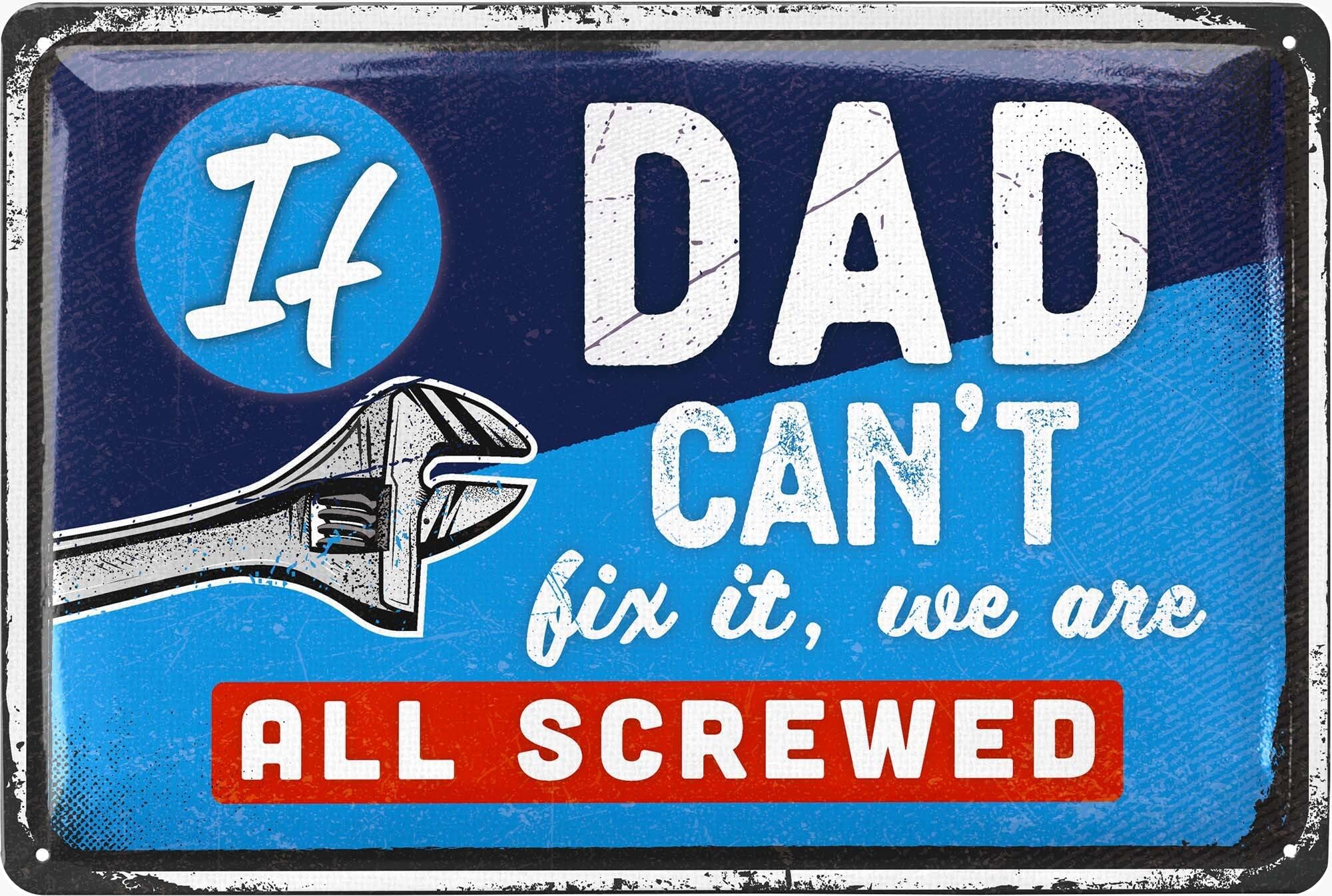 Amazon.com: Funny Dad's Garage Rules Metal Tin Sign Wall Décor Garage ...