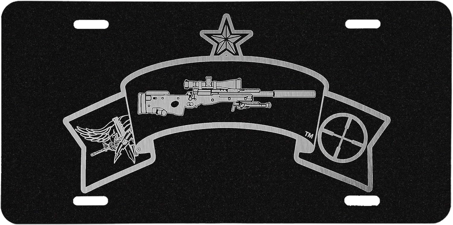 Amazon.com: Police Sniper Qualification License Plate (Senior) : Automotive