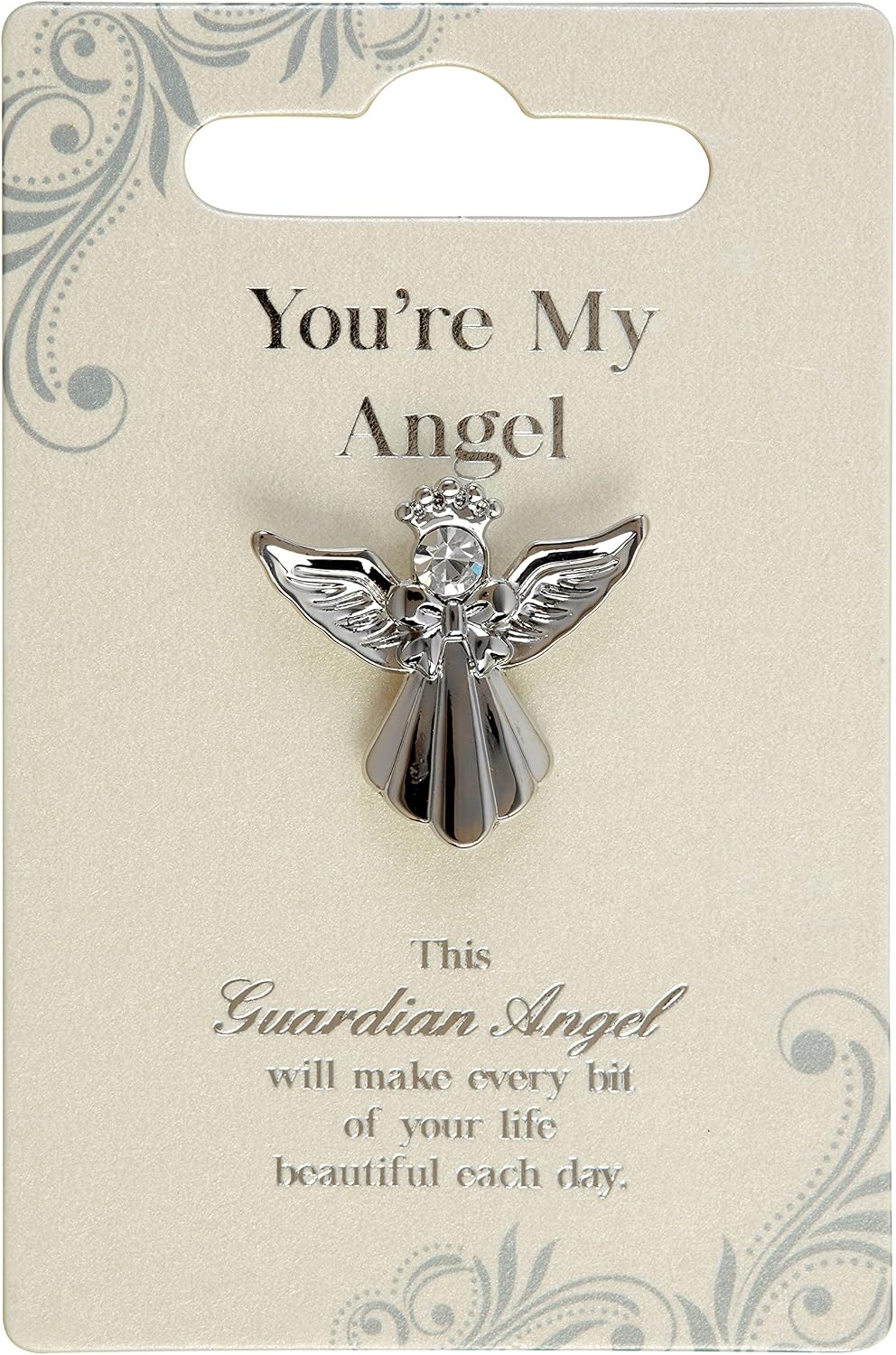 Guardian Angel Silver Finish Angel Badge Broach for You’re my Angel ...