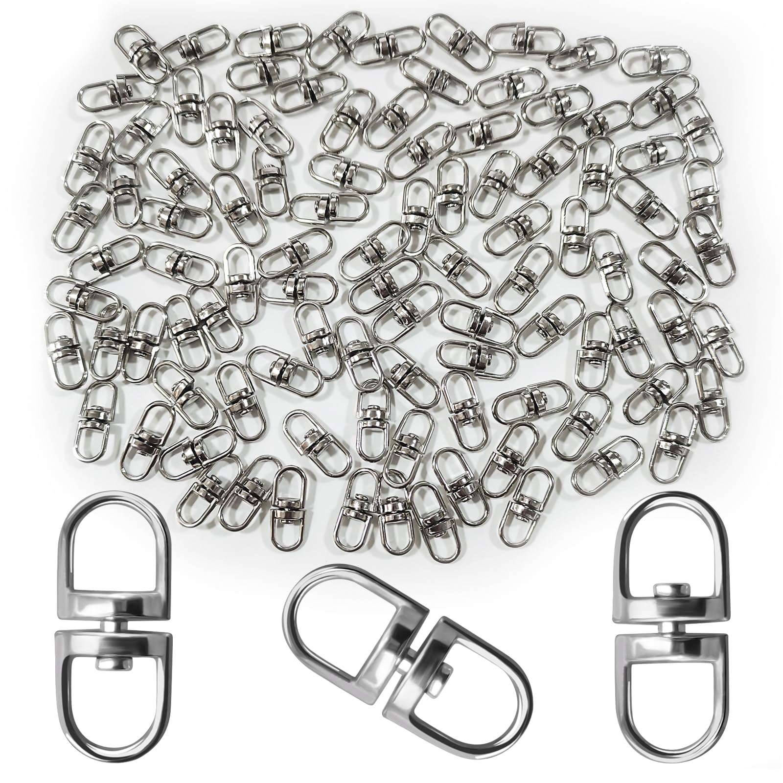 Amazon.com: 100pcs Double End Design Swivel Key Ring Connector, Double ...