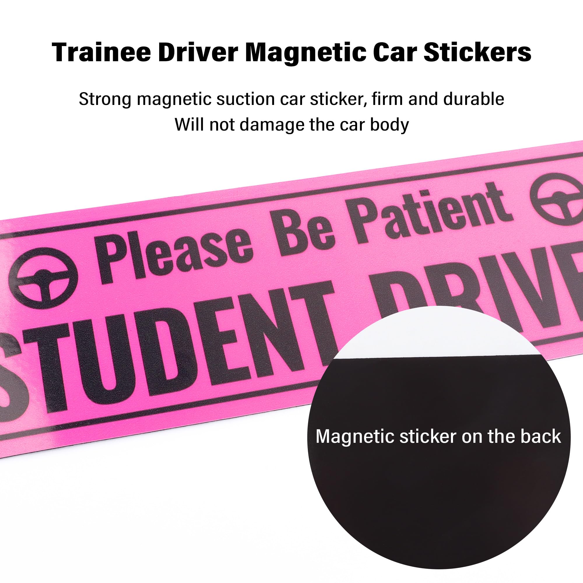 Snapklik.com : 2PCS Student Driver Magnet For Car,Highly Reflective ...