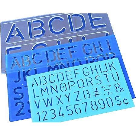 50mm 30mm 20mm Stencils Letters Numbers ALPHABET STENCIL Set : Amazon.co.uk: Home & Kitchen