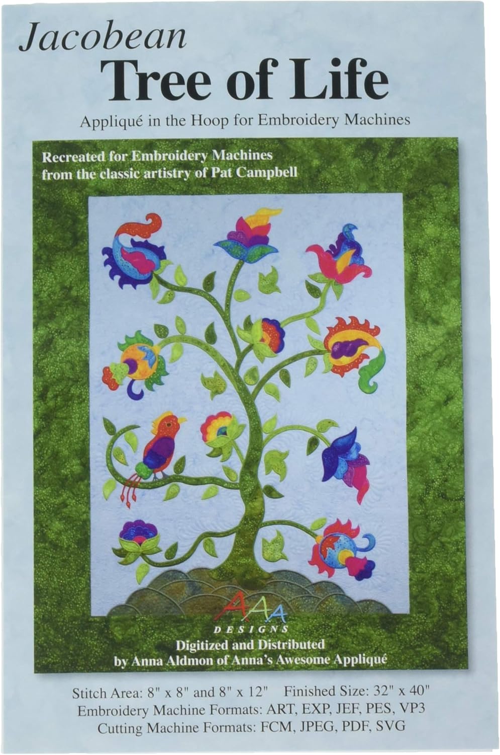 Amazon.com: Anna's Awesome Applique Designs CD Jacobean Tree of Life ...