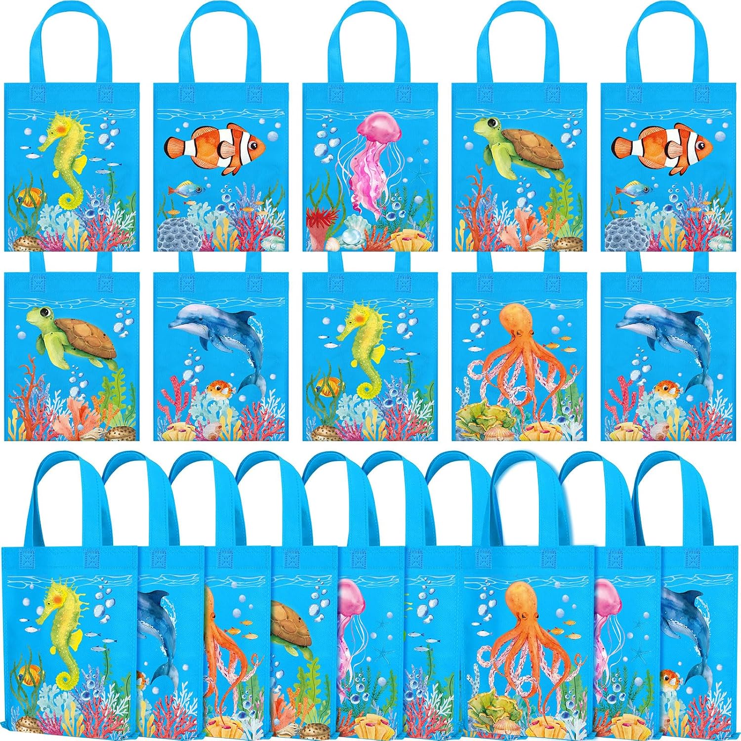 Amazon.com: Sumind 24 Pcs Reusable Gift Bags for Party, Baby Shower ...