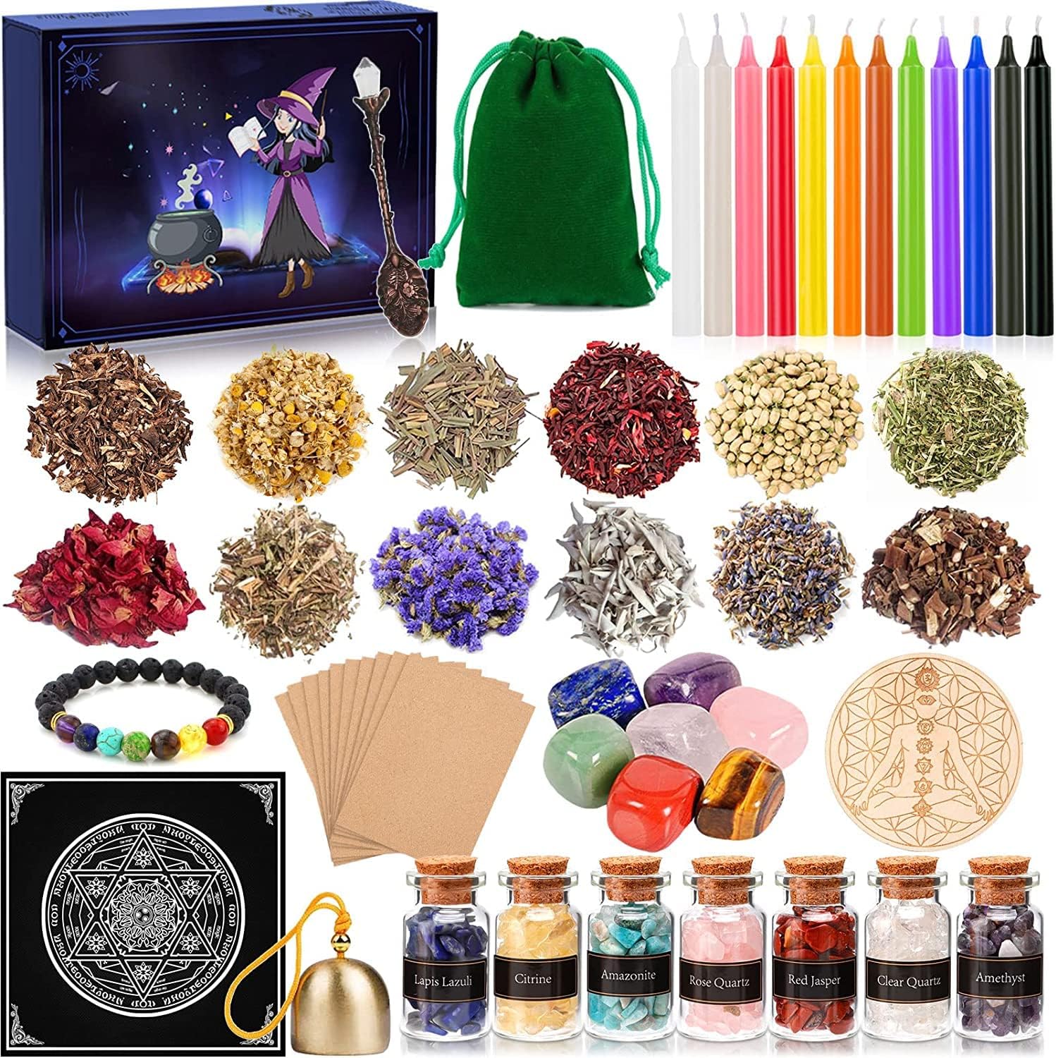 BEYAOBN Witchcraft Starter Kit, Witchcraft Supplies and Tools for ...