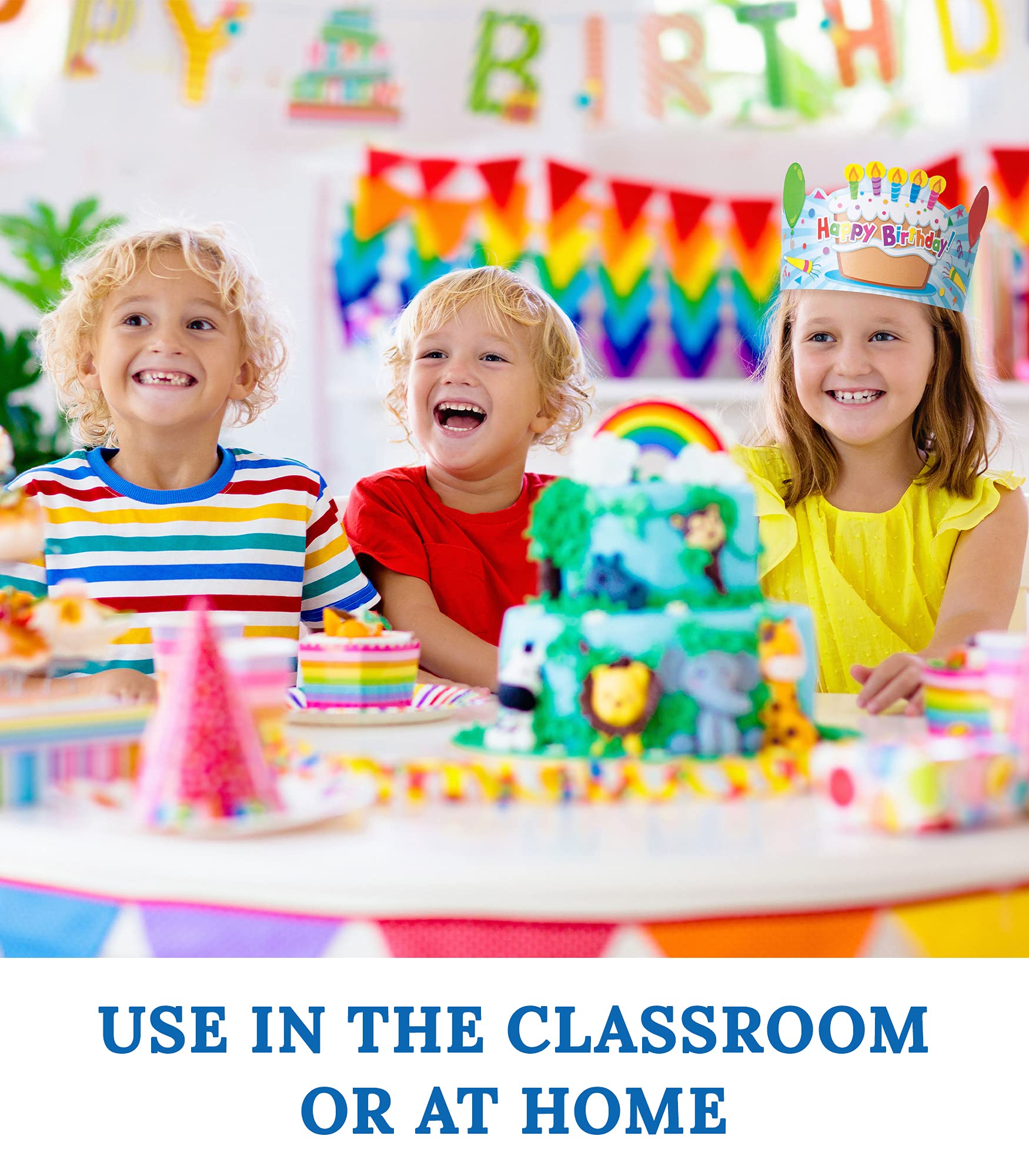 Carson Dellosa Birthday Crowns for Kids—Colorful Paper Party Hats for ...