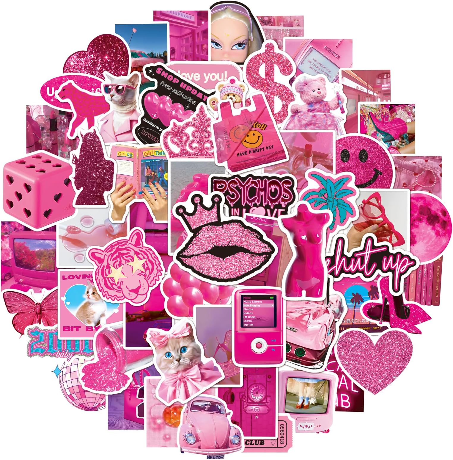 Amazon.com: Dajiewang 100 Cute Water Bottle Stickers, Colorful and ...