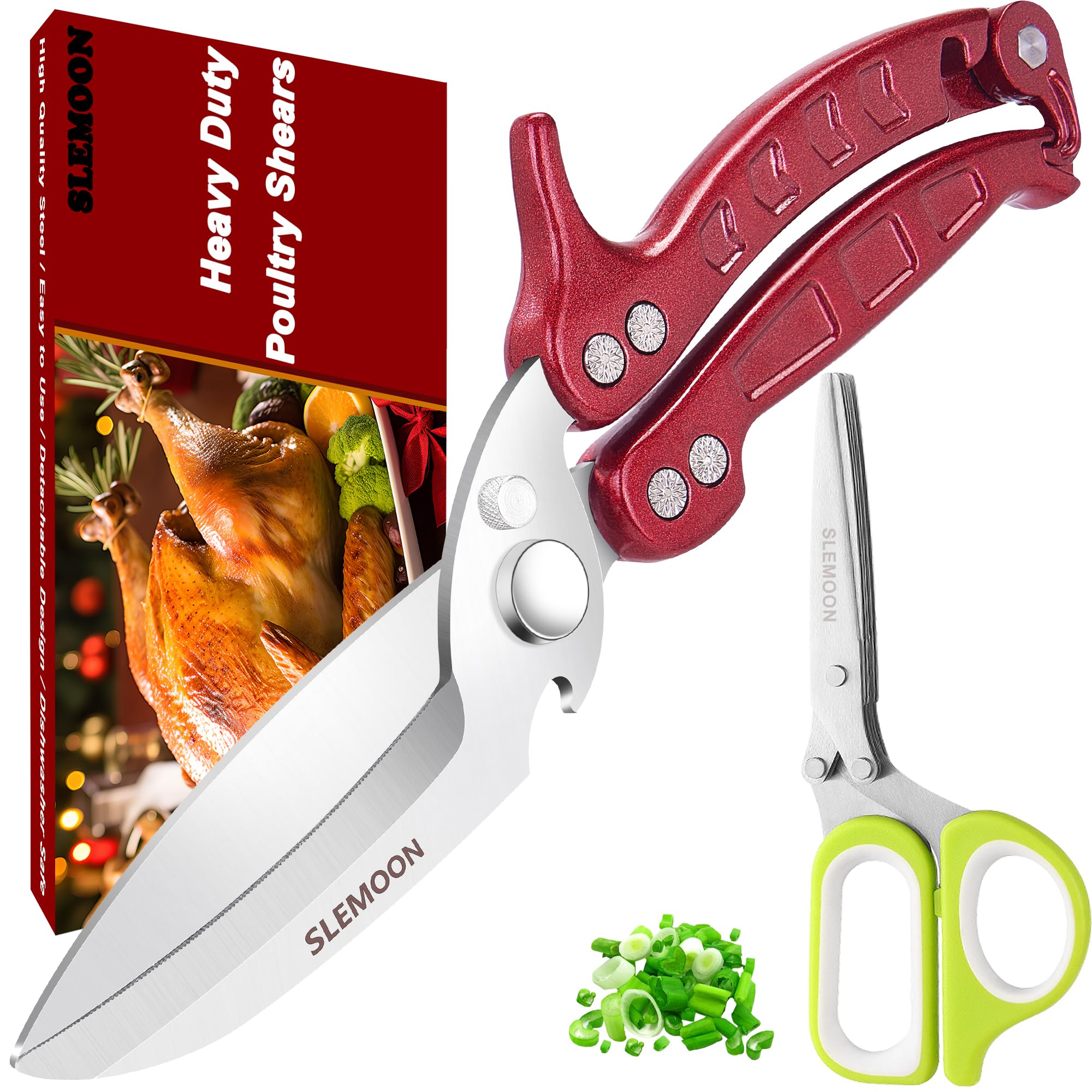 Amazon.com: SLEMOON Heavy Duty Poultry Shears Kitchen for Chicken Meat ...