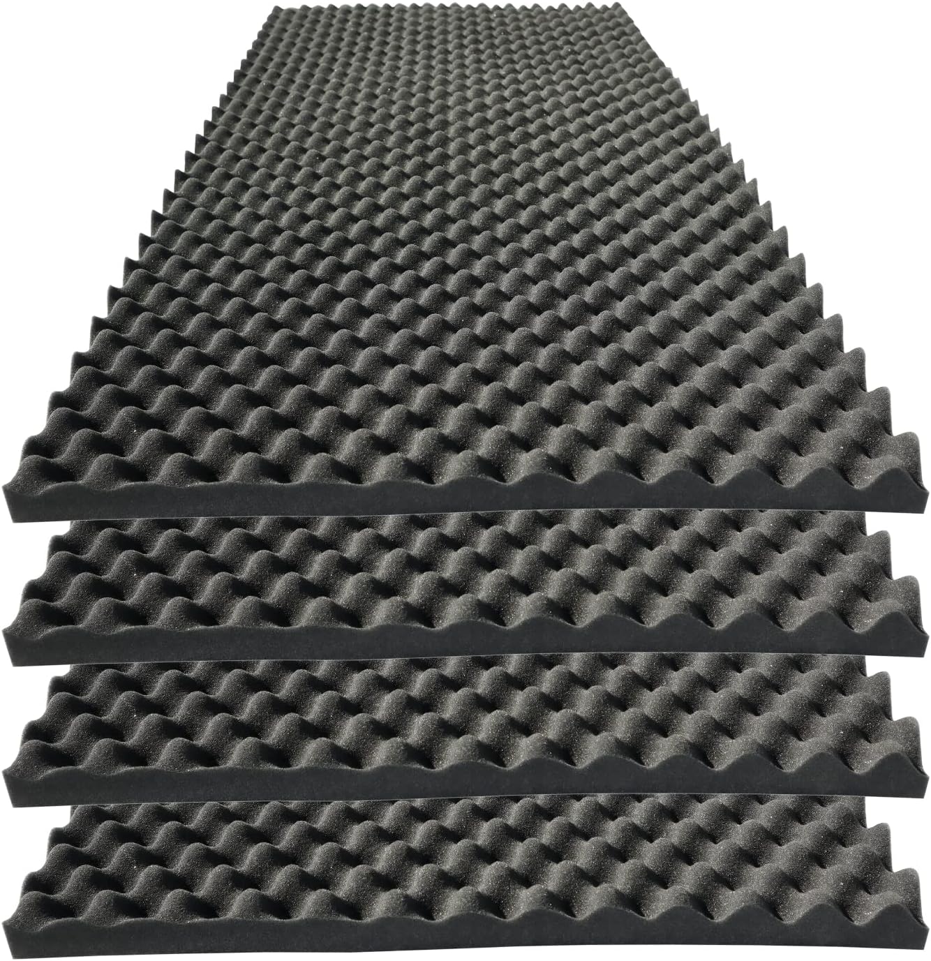 Amazon.com: KTOESHEO 4 PCS Acoustic Panels,48''X24''X2'' Egg Crate Foam ...