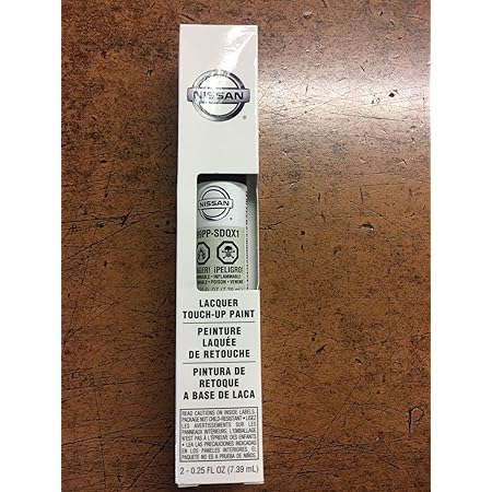 Amazon.com: Nissan OEM Touch-Up Paint + Clear Coat Moonlight White ...