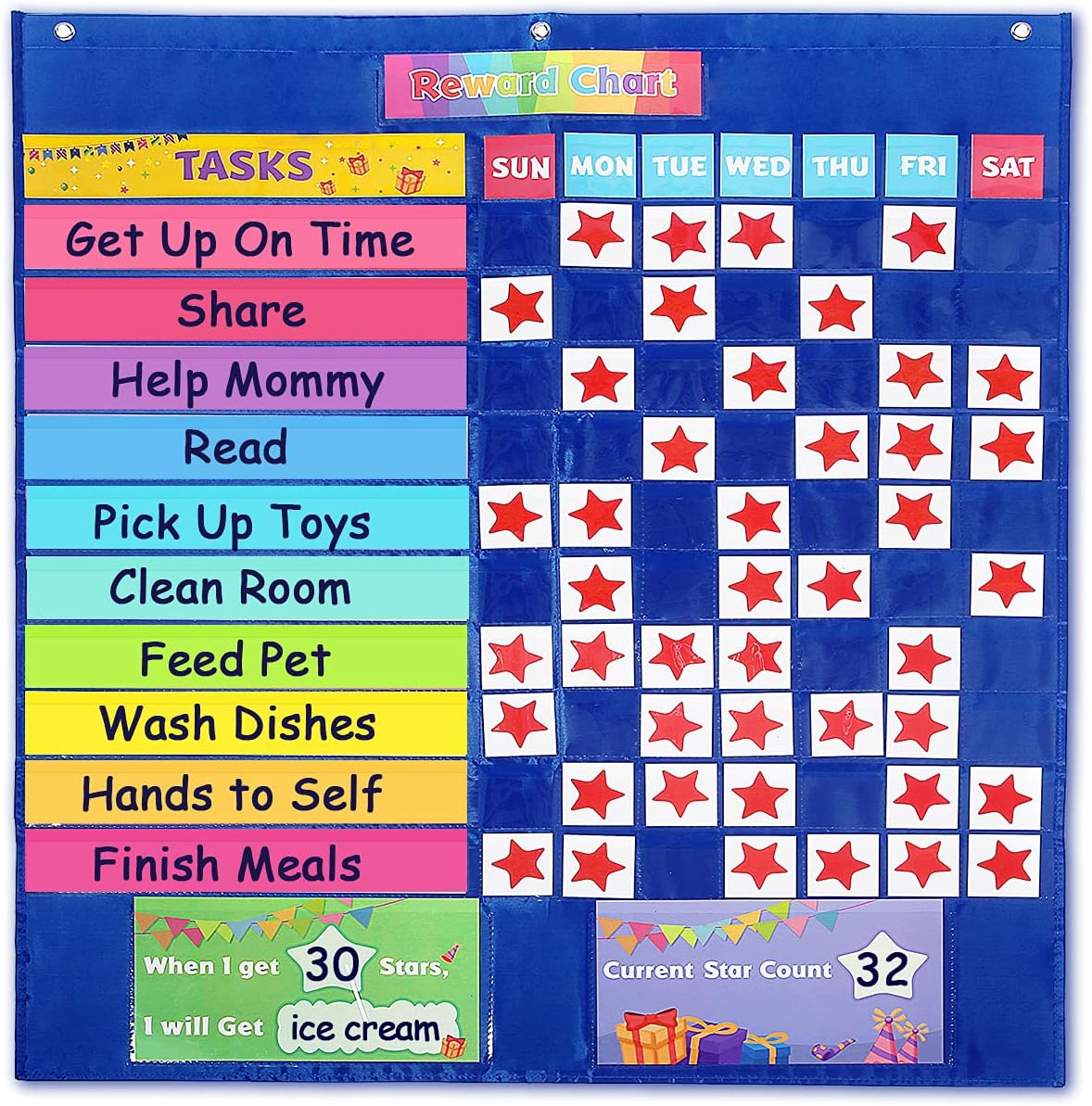 EAMAY Bahavior Pocket Chart for Kid at Home, Star Nepal | Ubuy