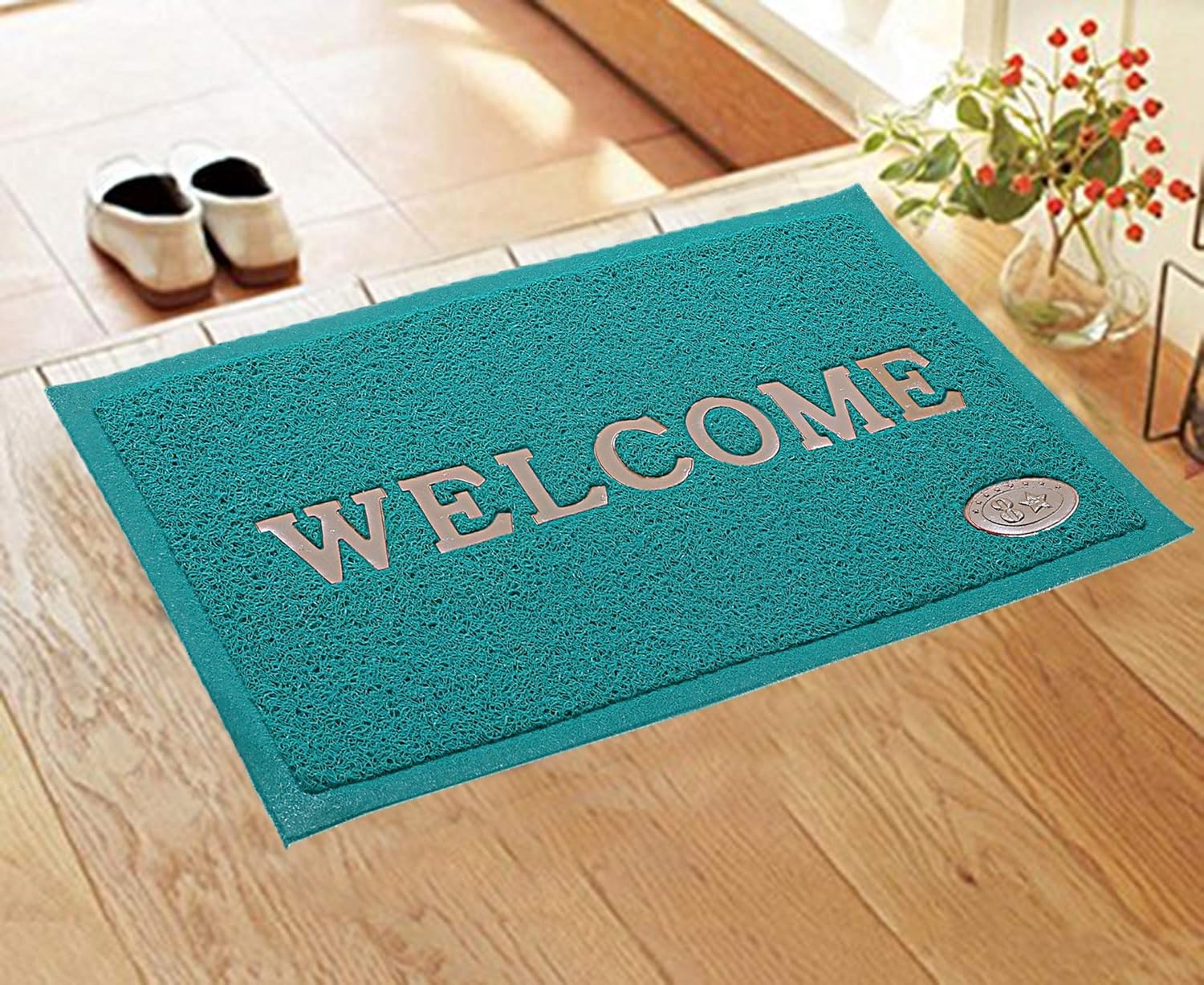 Buy Kuber Industries PVC Anti Skid Welcome Door Mat (Green) Online at ...