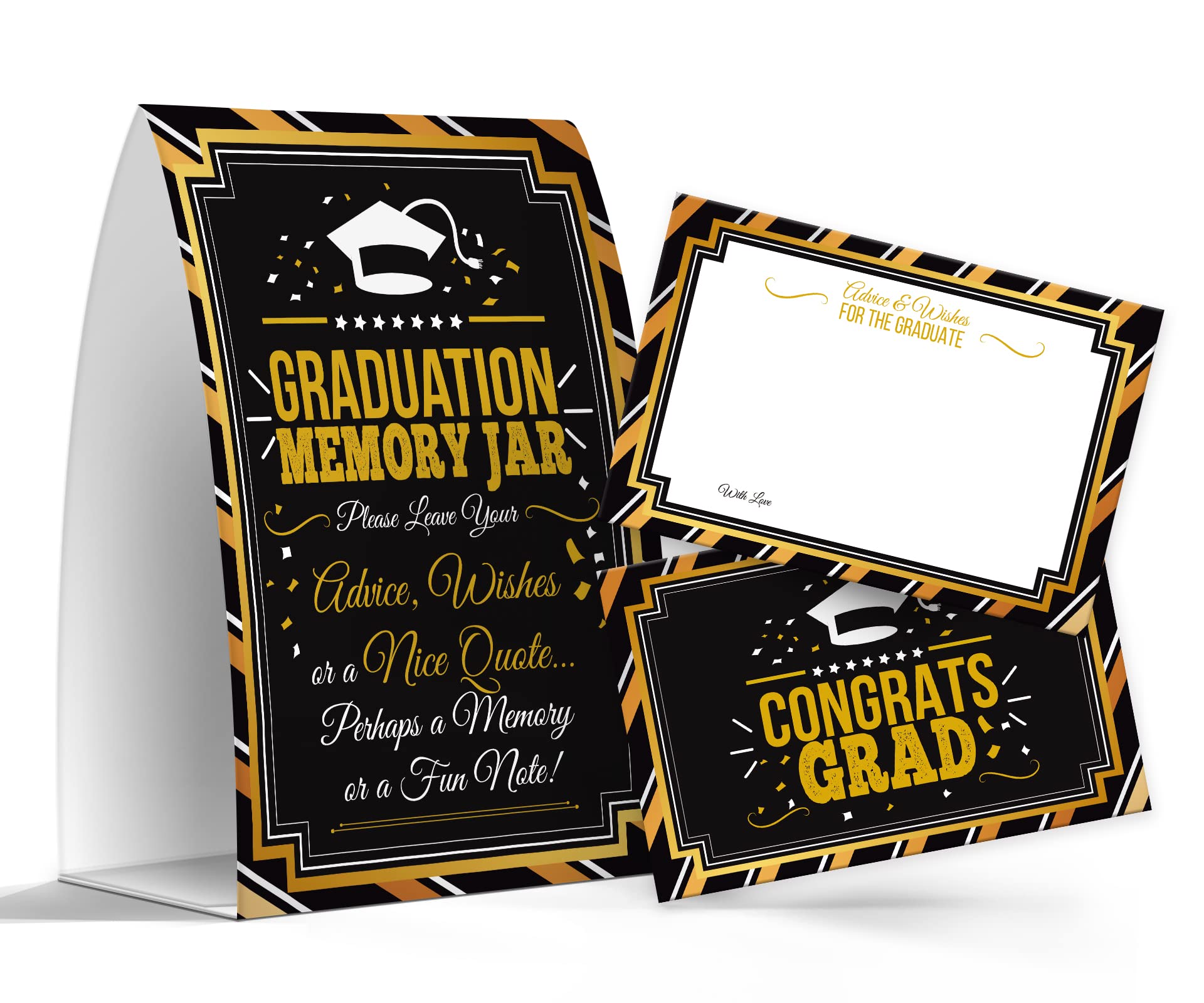 Amazon.com: Graduation Memory Jar Cards - Pack of 1 Sign And 50 Memory ...