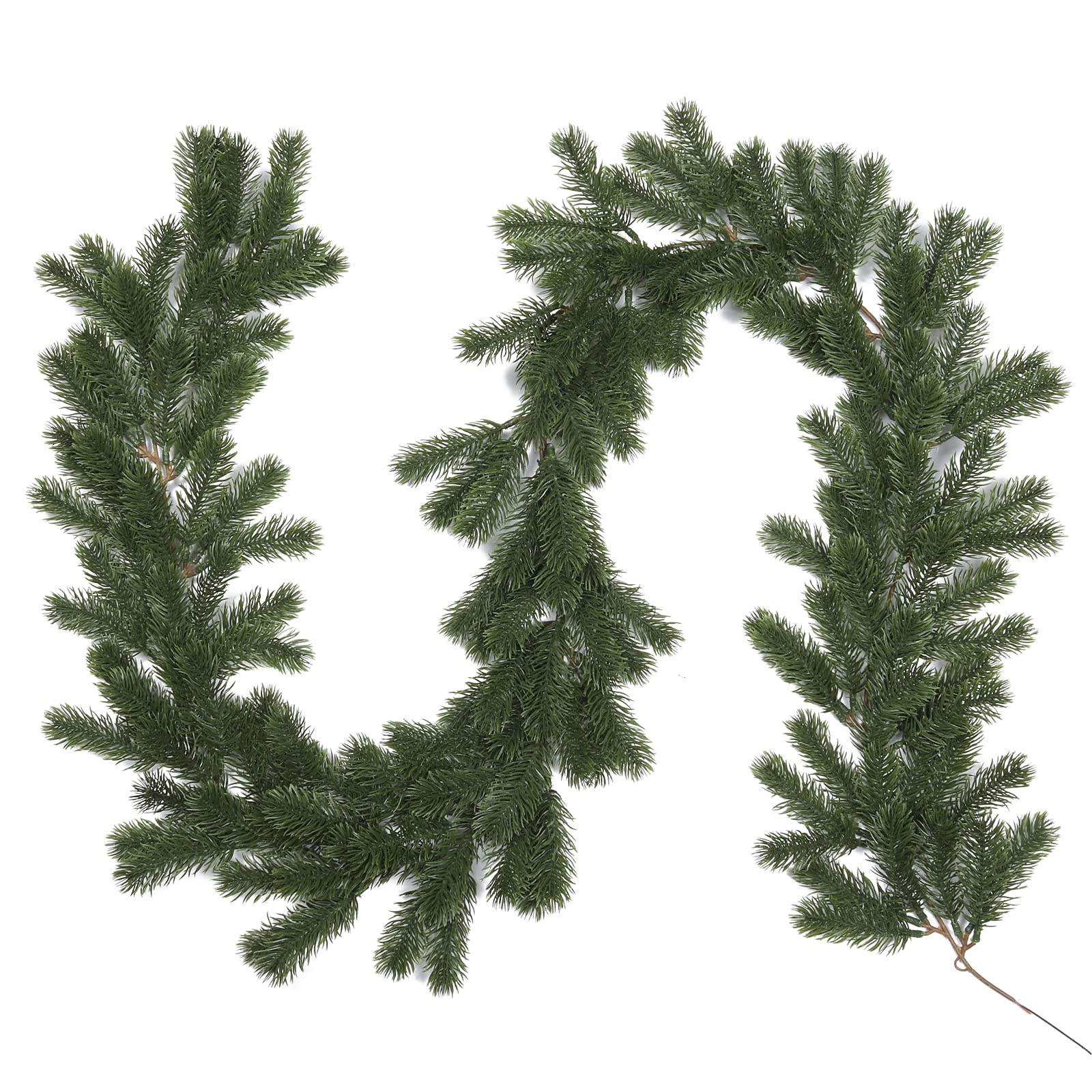 RECUTMS Artificial Christmas Pine Garland 10FT Frosted Pine Cypress ...