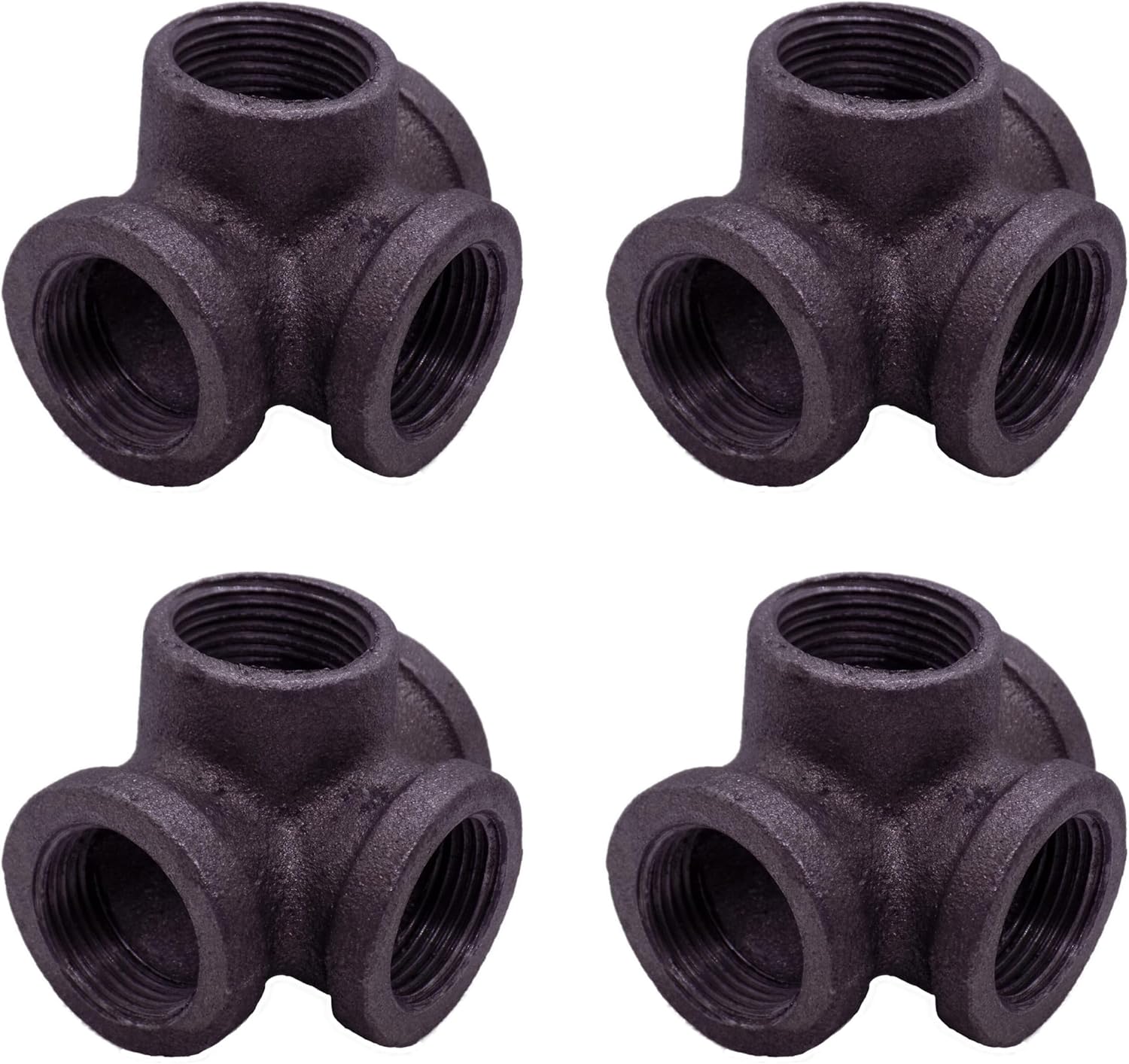 Amazon.com: Prim Pipeworks: 3/4“ Tee, 4-Way, Malleable Iron Pipe ...