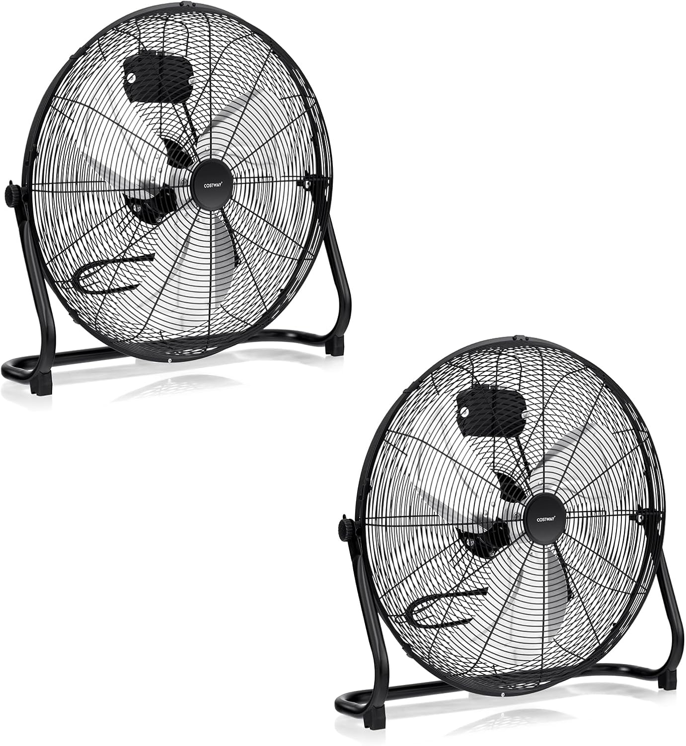 Amazon.com: COSTWAY 2-Pack 20-Inch High Velocity Floor Fan, 145 ...