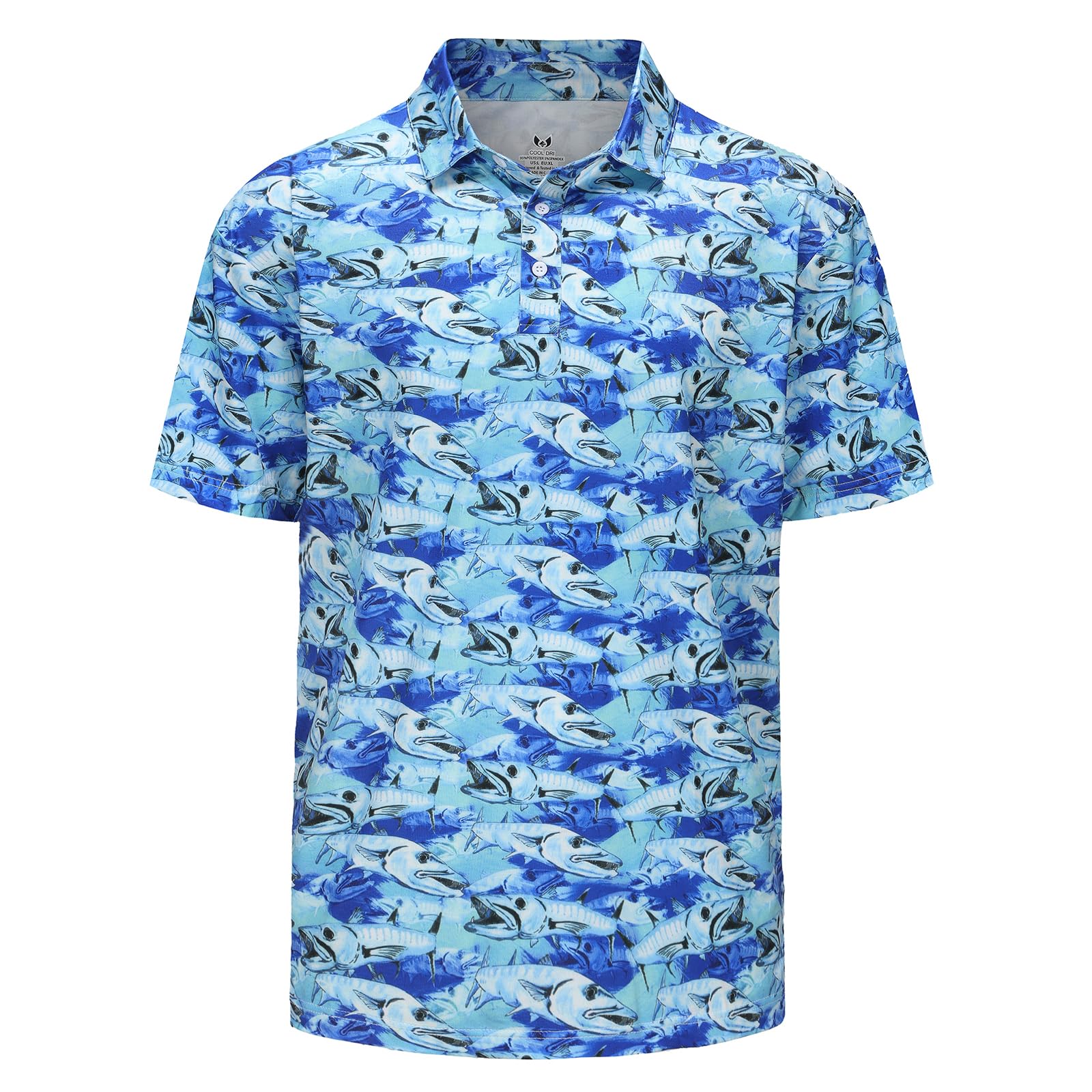 Men's Golf Polo Shirts Dry Fit Short Sleeve Printed Performance ...