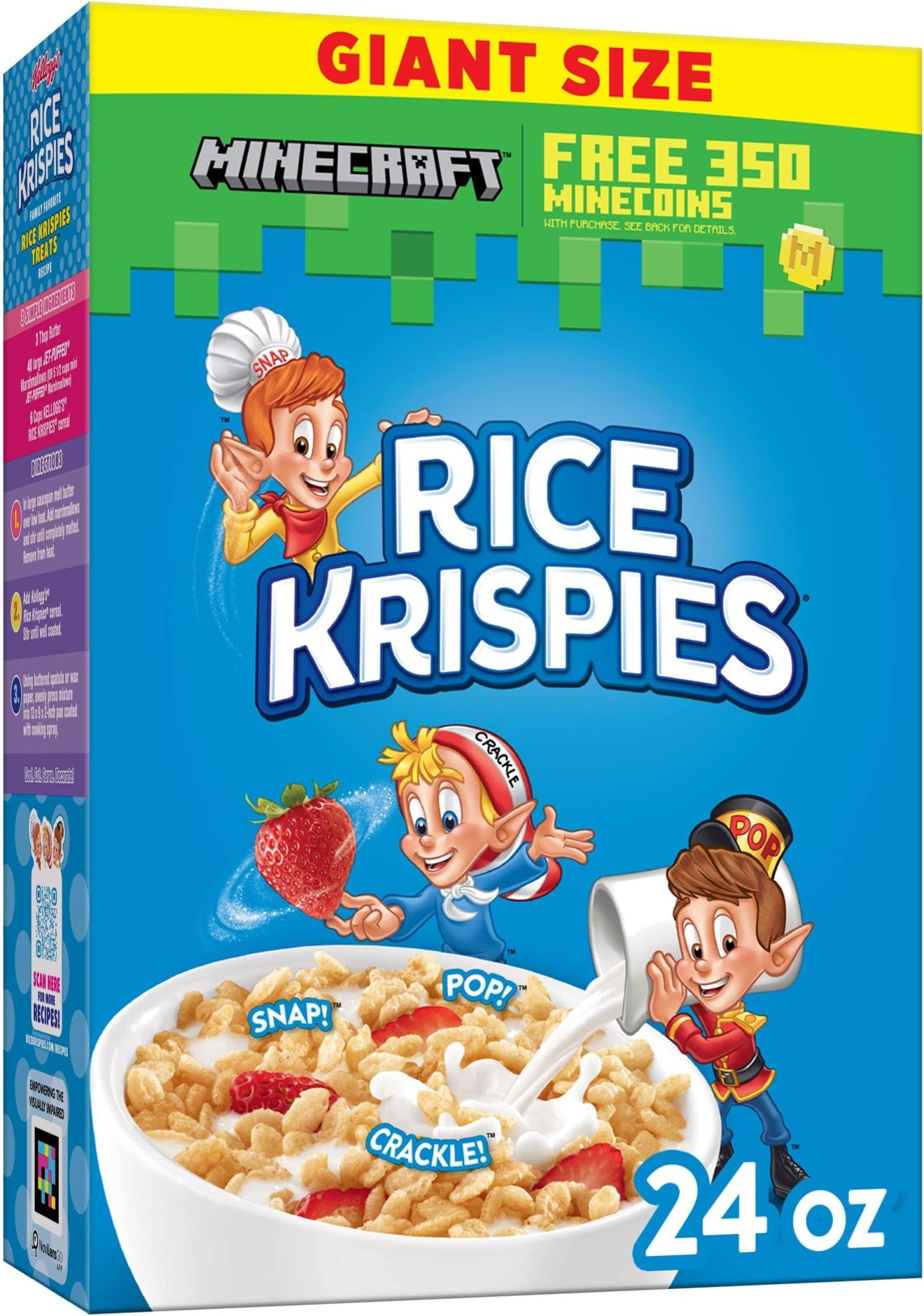 Amazon.com: Kellogg's Rice Krispies Cold Breakfast Cereal, 8 Vitamins ...