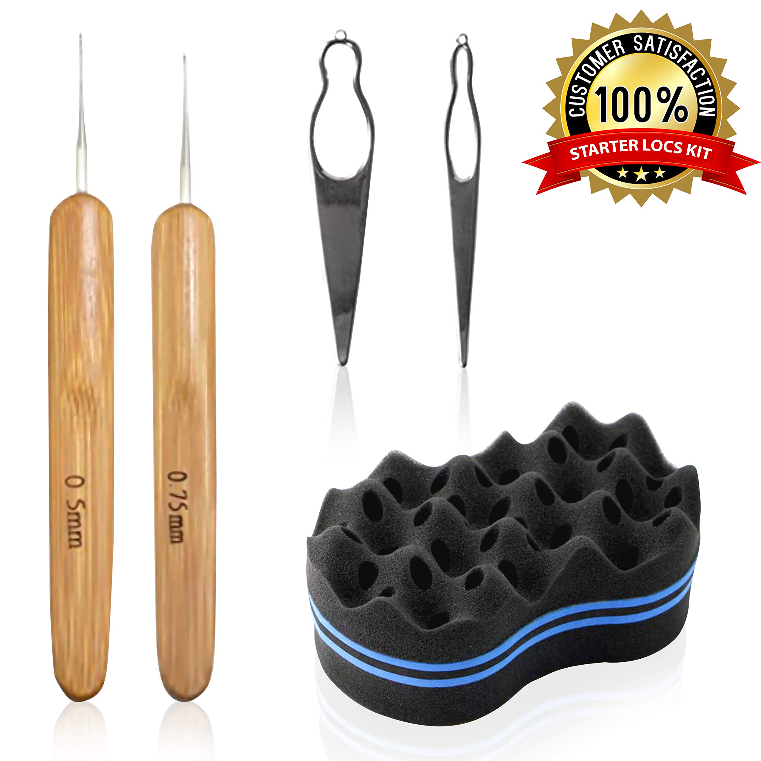 Buy Starter Locs Kit - 1 Hair Sponge, 2 Dreadlock Crochet Hooks, 2 ...