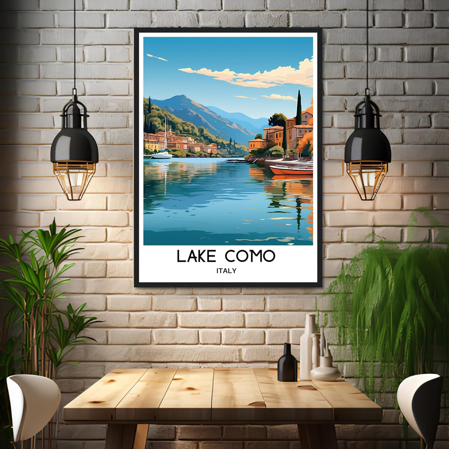 Amazon.com: Lake Como Travel Poster Lake Como Travel Print Lake Como ...