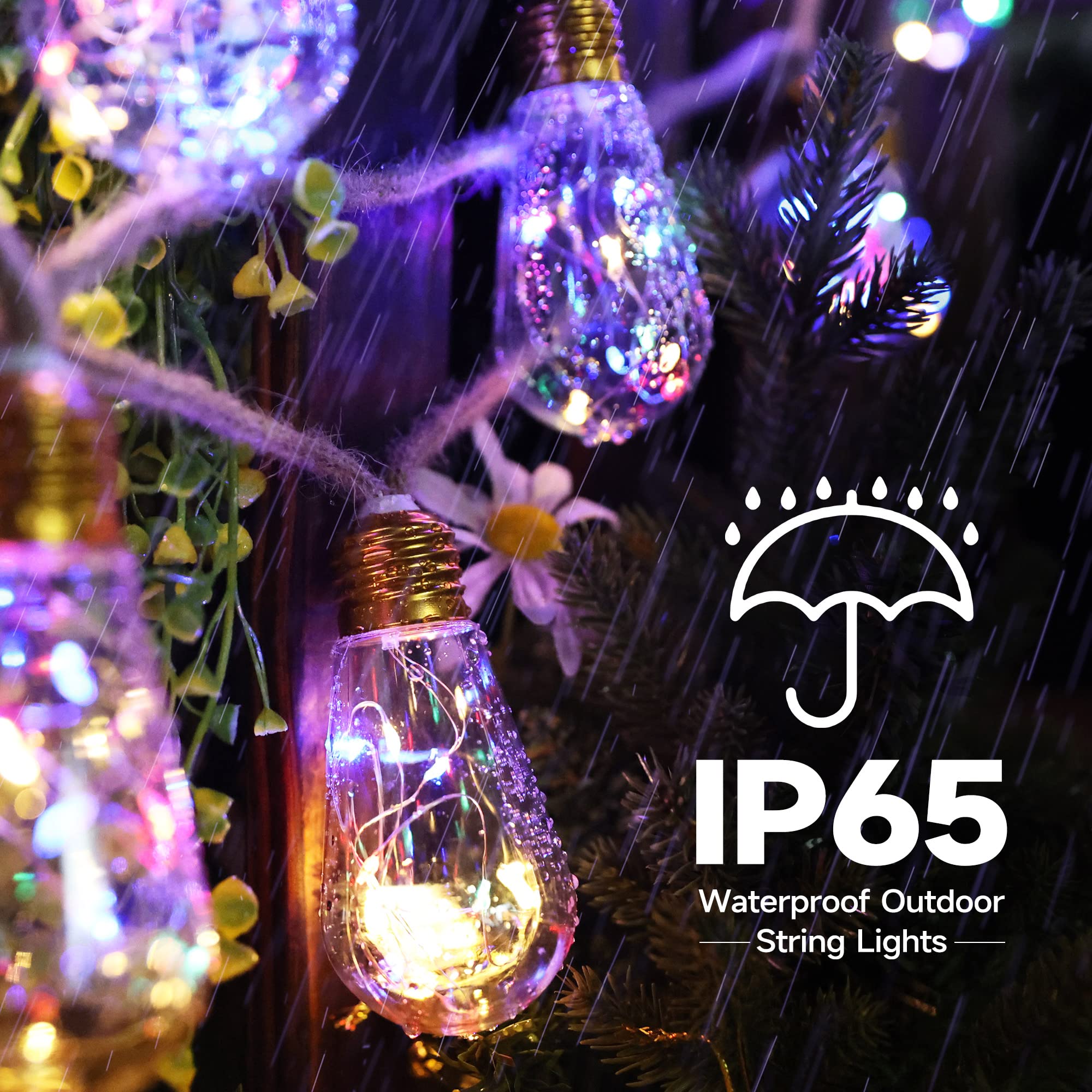 Snapklik.com : Jnaurb Solar Outdoor String Lights, 20Ft Vintage Rope ...