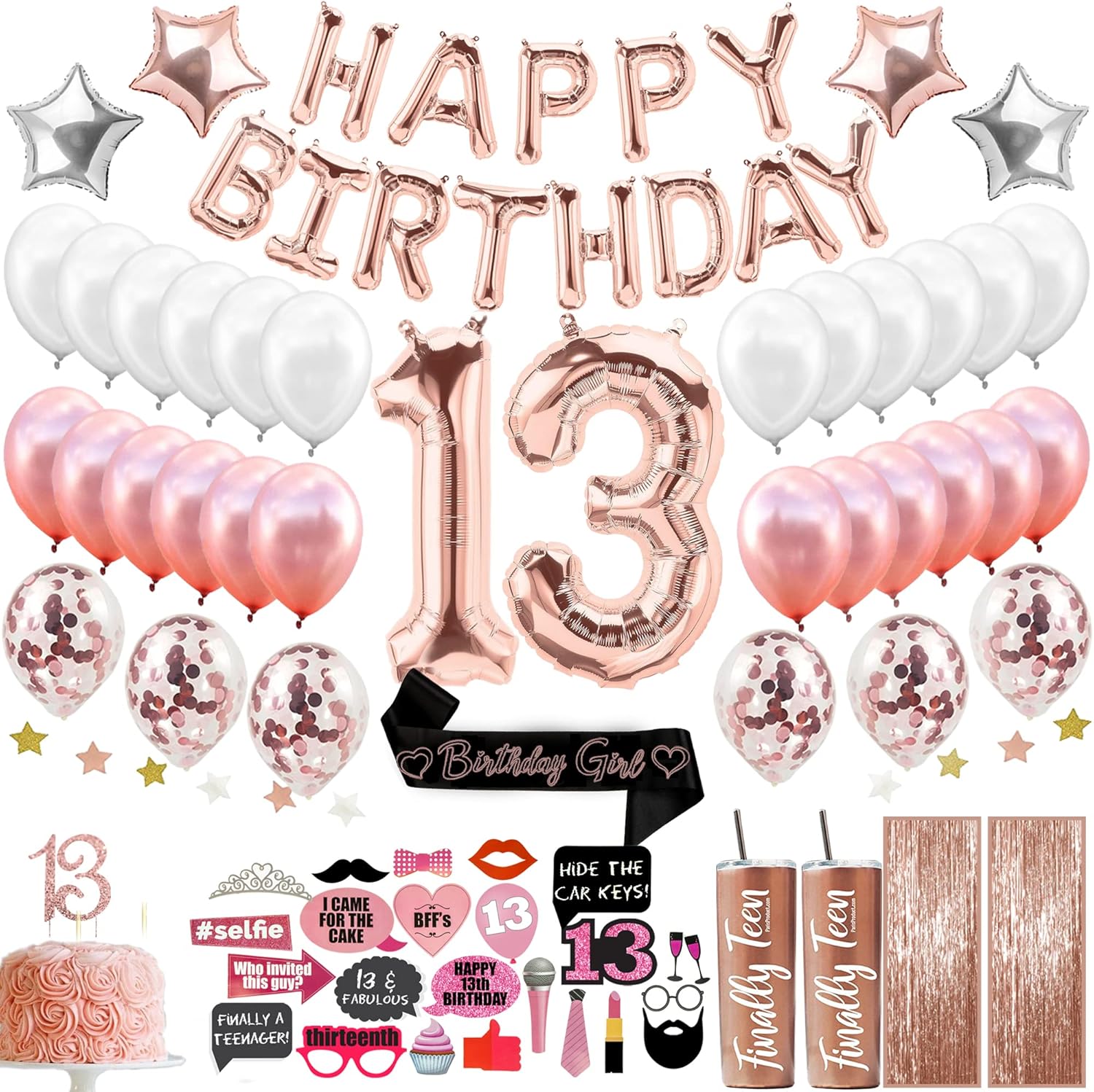 Amazon 79 Piece Birthday Decoration Rose Gold 2 Skinny Tumbler For 13 Year Old Girl amazon-79-piece-birthday-decoration-rose-gold-2-skinny-tumbler-for-13-year-old-girl
