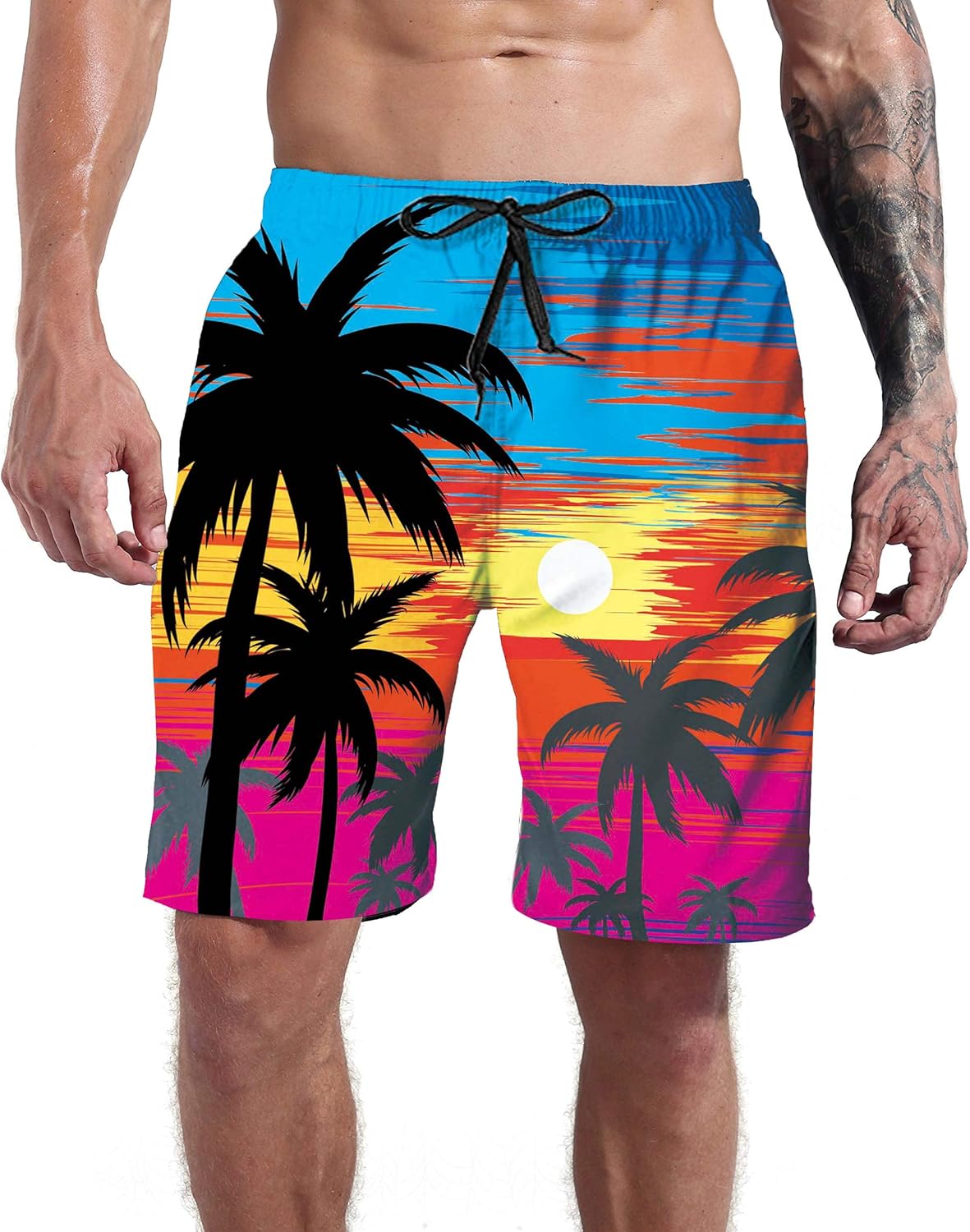 Goodstoworld Funny Swim Trunks for Men Bathing Suits Hawaiian Cool ...