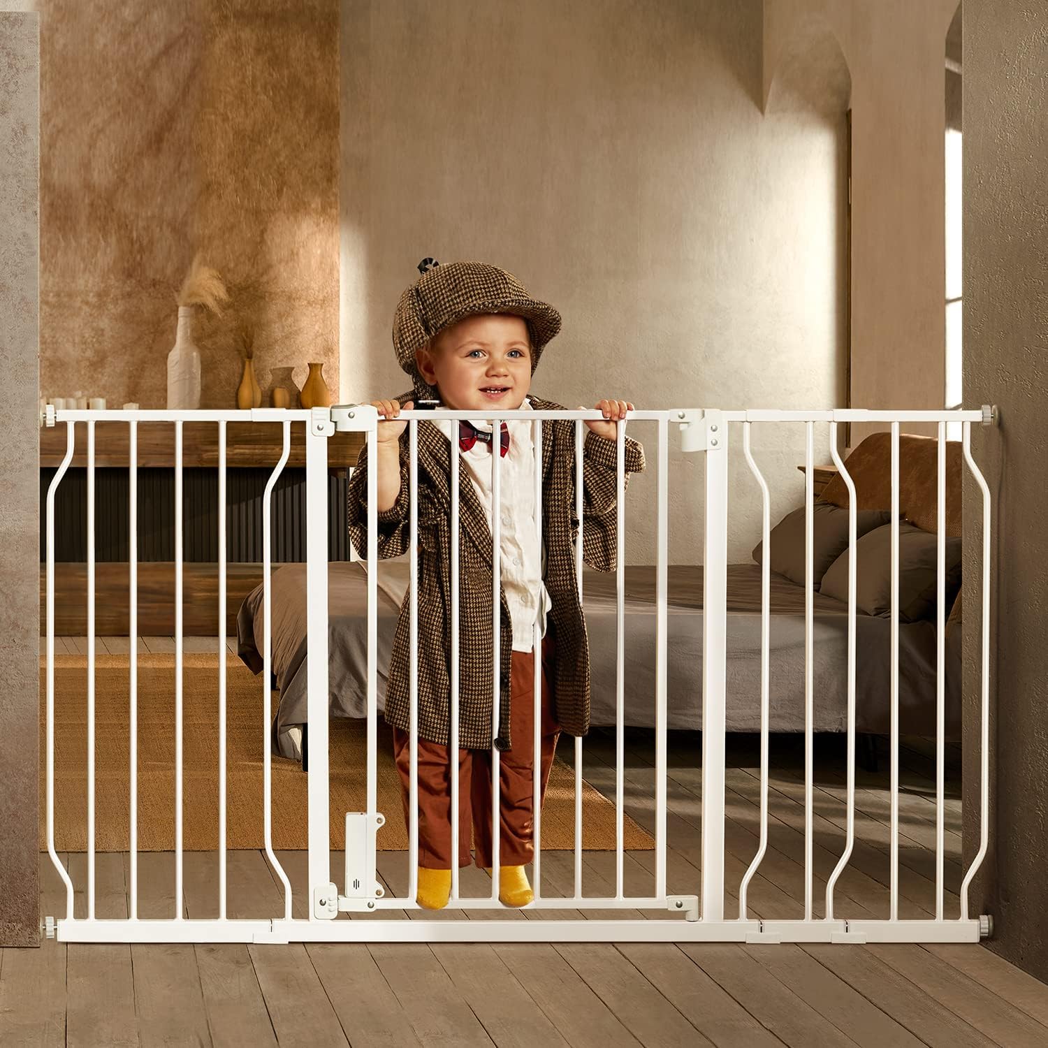 Amazon.com: VEVOR Baby Gate, 29.5"-53" Extra Wide, 30" High, Dog Gate ...