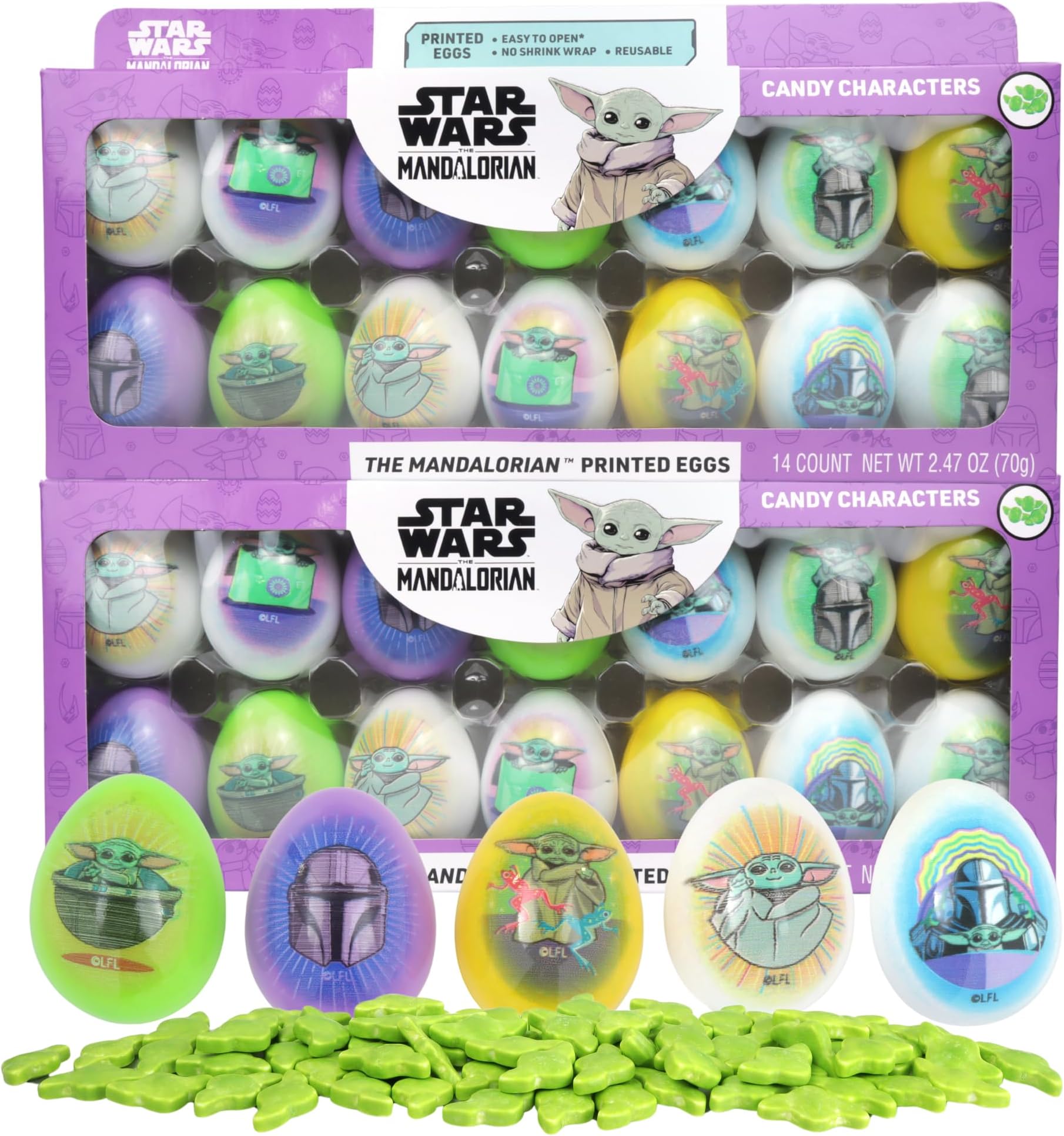 Amazon.com : Pre-Filled Star Wars Easter Eggs, Individual Hard Candy ...
