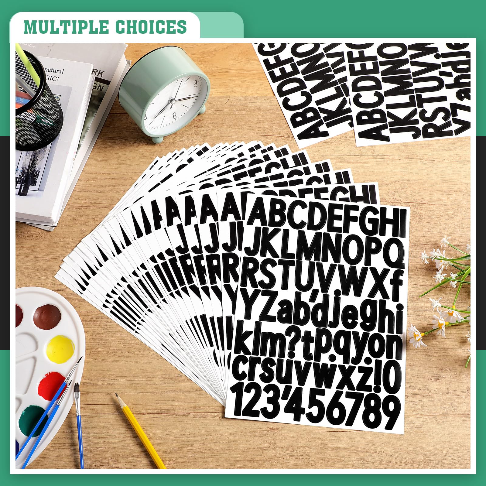 Snapklik.com : Qilery 32 Sheets 1.5 Inch Letter And Number Stickers ...