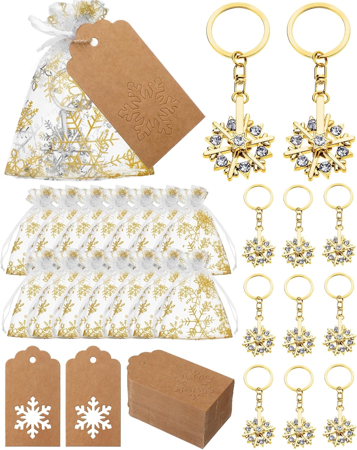 Amazon.com: Misdary 36 Sets Snowflake Party Favors Including Snowflake ...