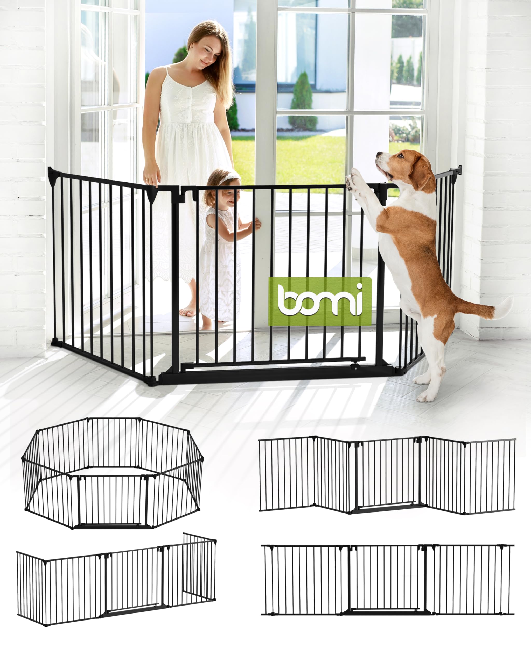 BOMI Absperrgitter Milo bis 525 cm | Extrabreite Tür: 75 cm Durchgang ...