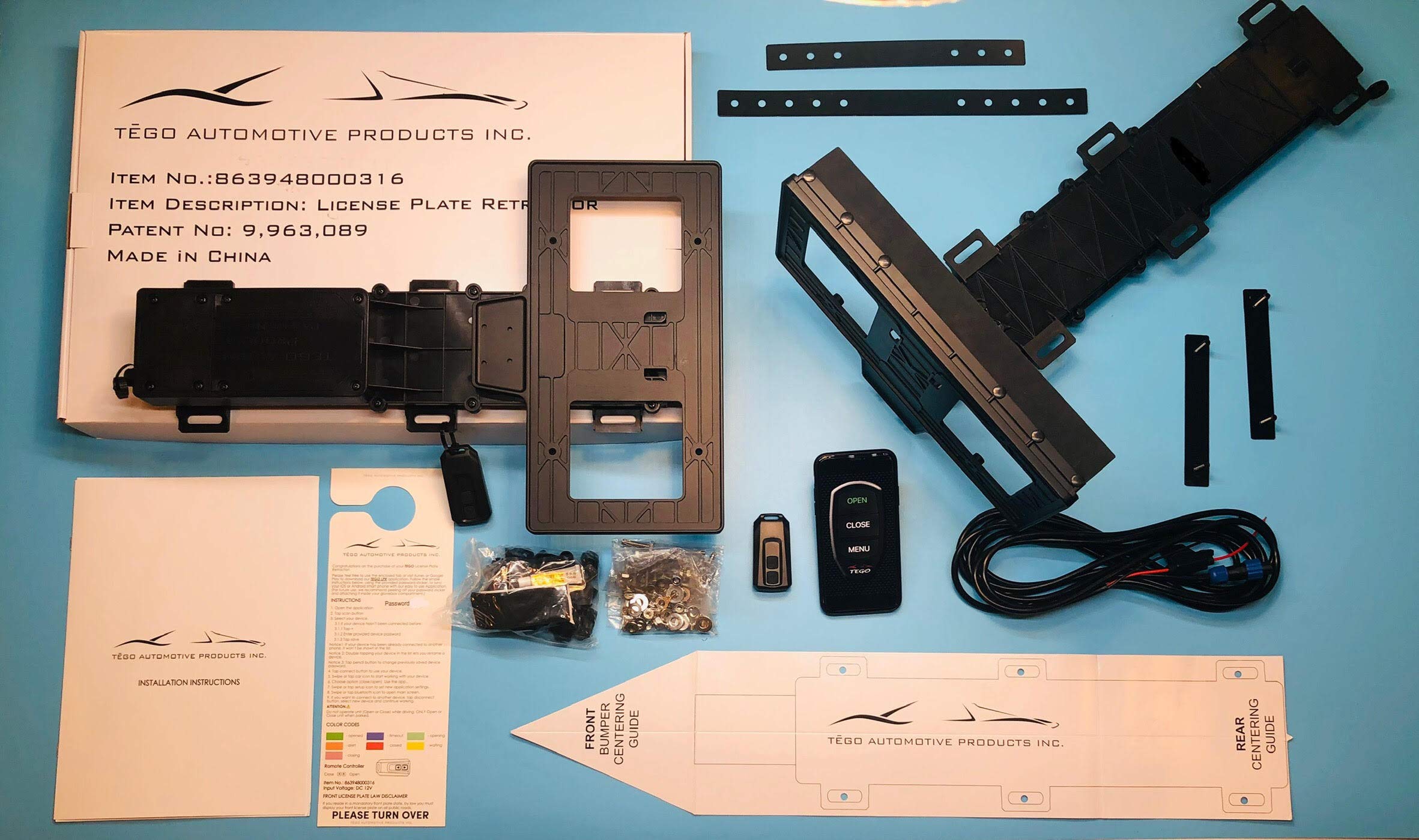 Buy TĒGO App-Enabled Front License Plate Retractor Low Profile Model ...