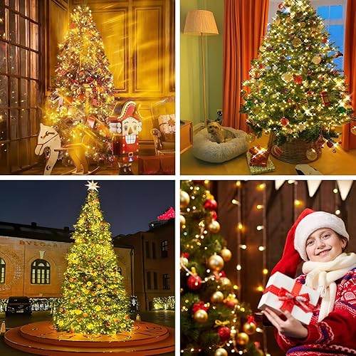 Luces LED en cascada para árbol de Navidad, diseño de cascada de 8 ...