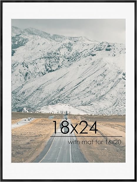 Amazon.com - FLYJOE 18x24 Metal Picture Frame For Wall With Mat For ...