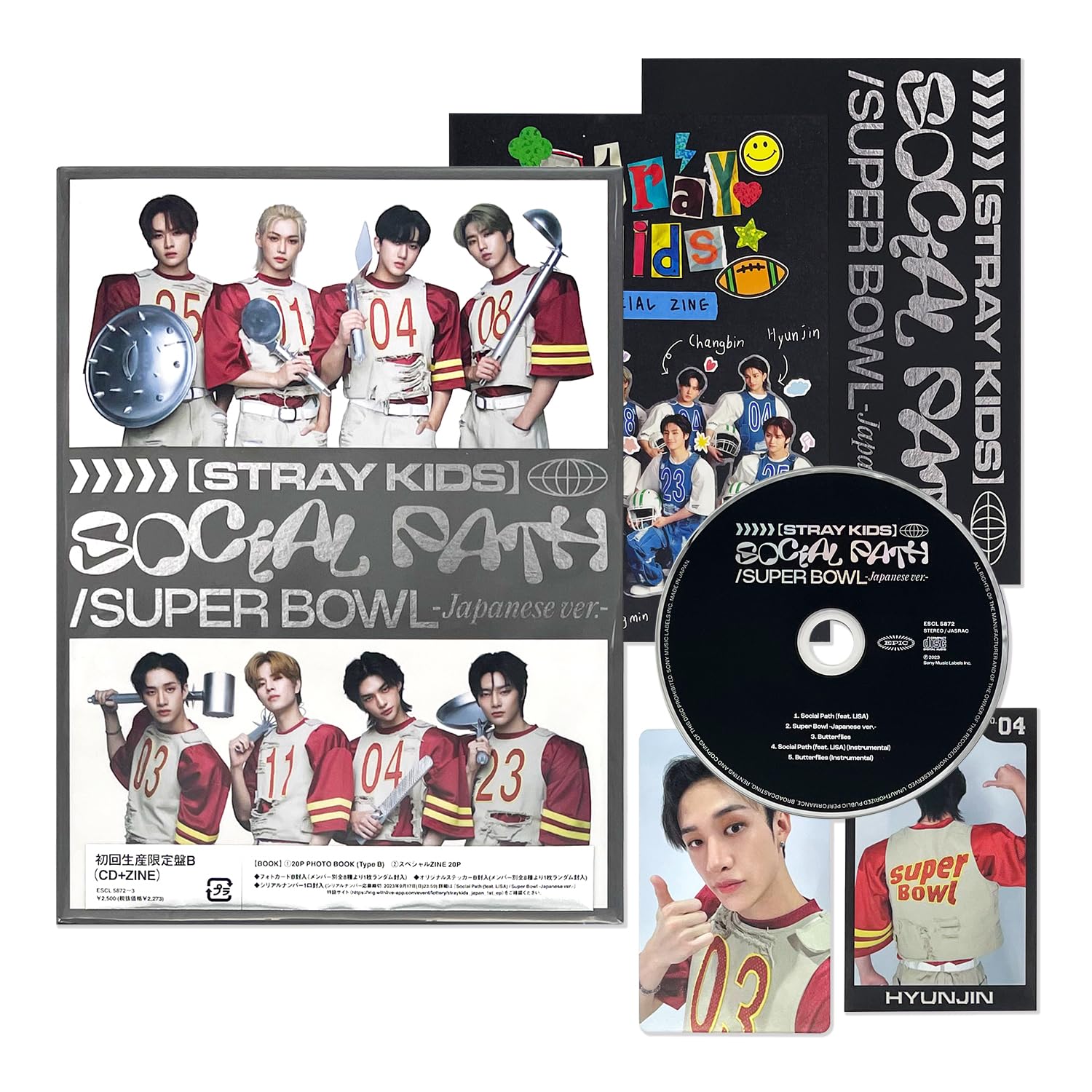 STRAY KIDS - 'Social Path' CD + Photo Book + Photo Card + Sticker ...