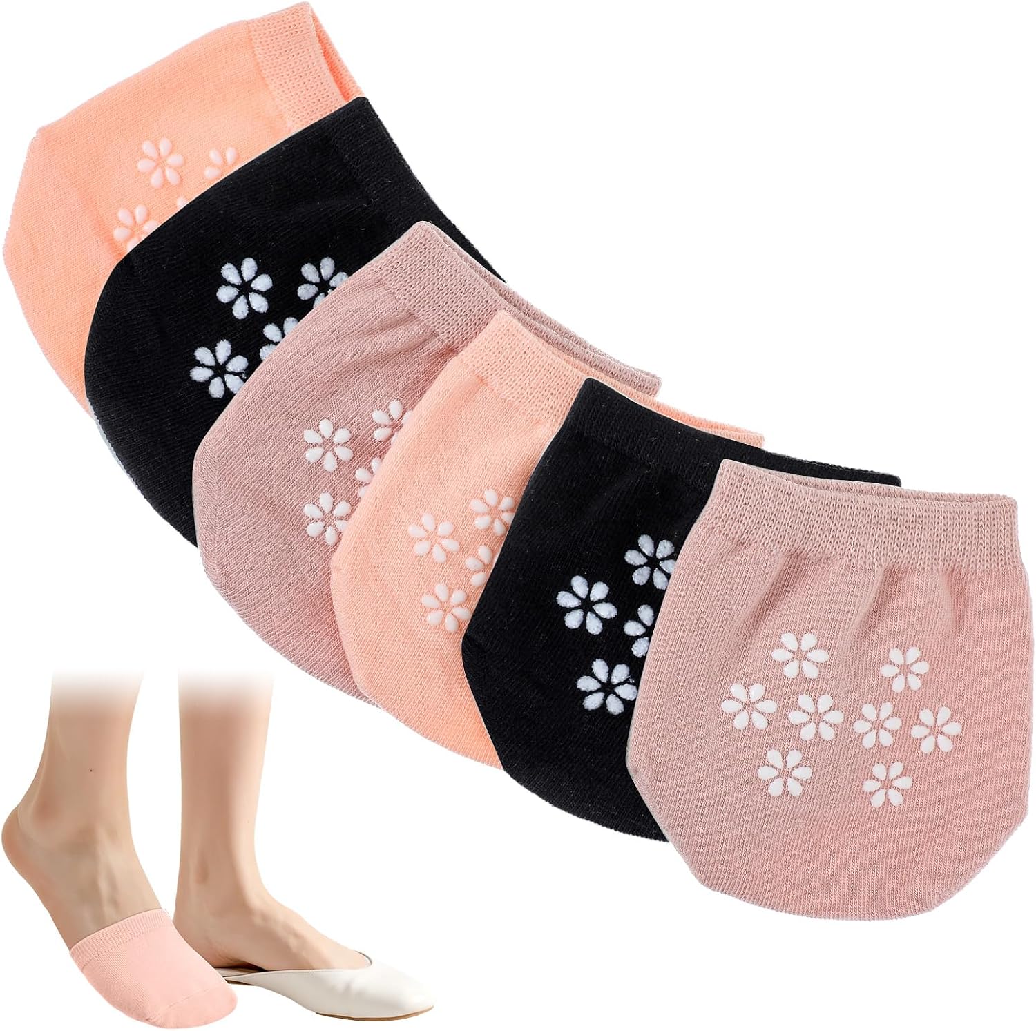 Amazon.com: Thrymme 3 Pairs Half Socks for Women Mules, Mule Socks ...