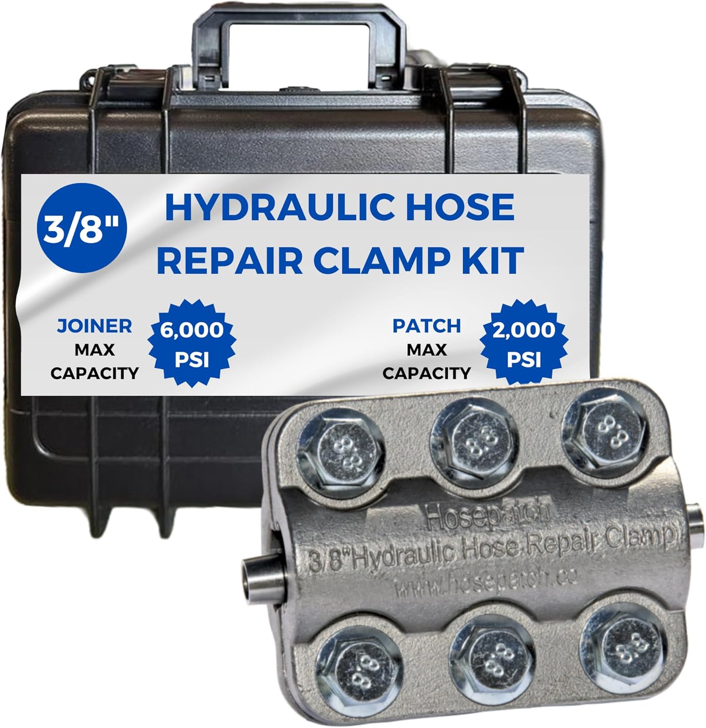 HosePatch Quick-Use Hydraulic Hose Repair Clamp, 3/8" | In-Field ...