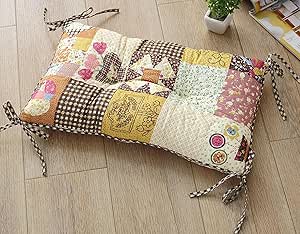 Amazon.com: JEIMALEN Rectangle Stool Cushion with Four Straps Soft ...