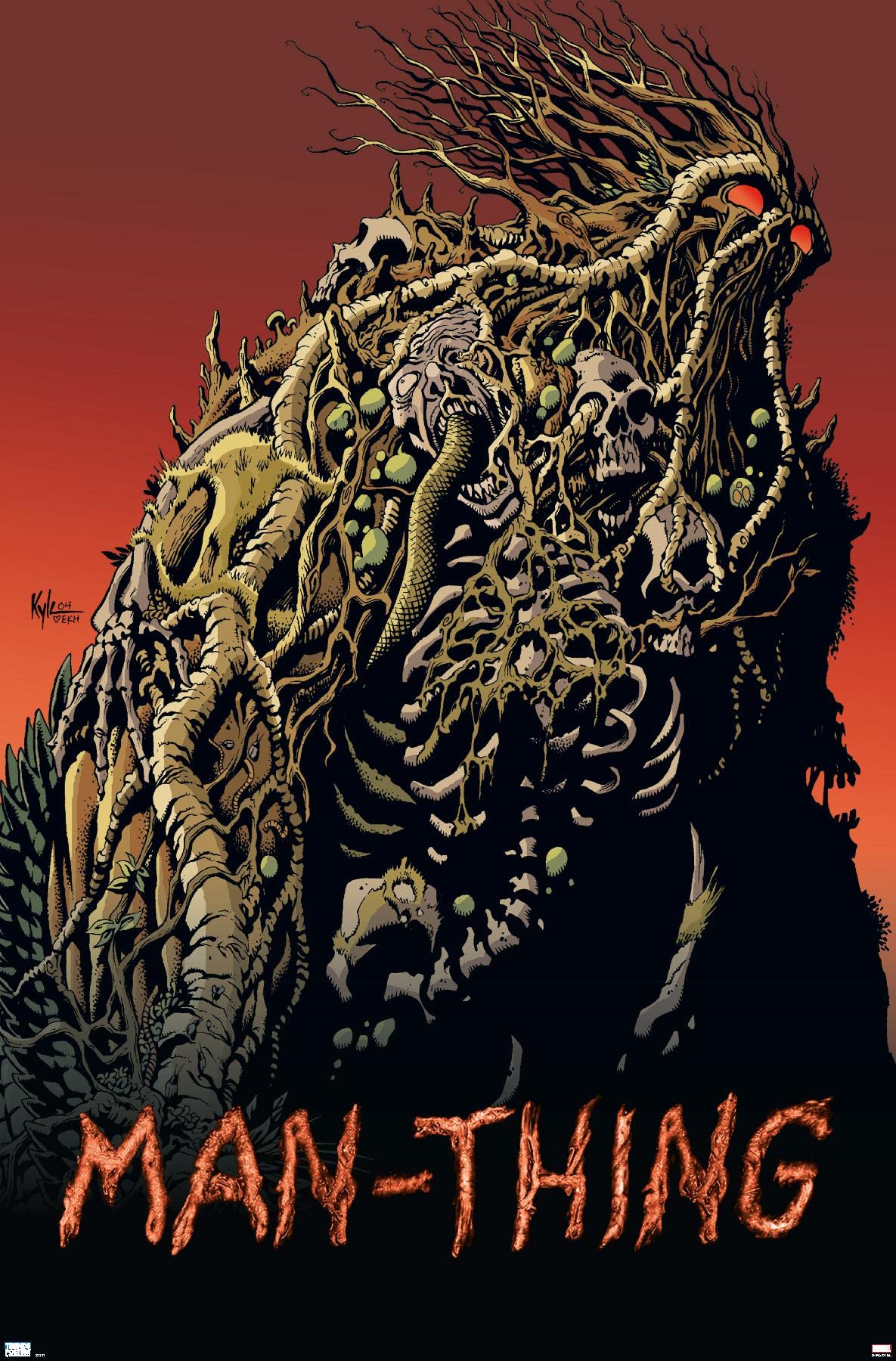 Amazon.com: Trends International Marvel Comics: Man-Thing #2 Wall ...