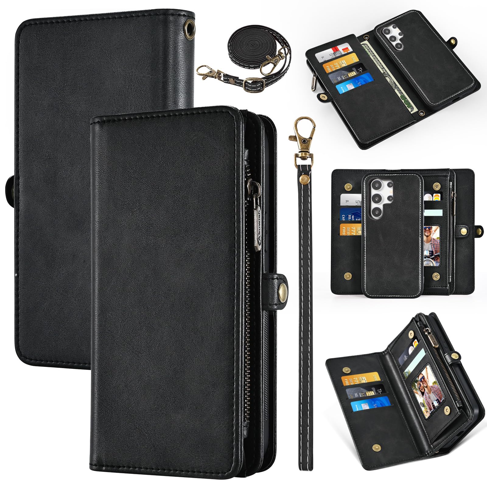 Amazon.com: Dswteny Wallet Case for Samsung Galaxy S22 Ultra 5G with ...