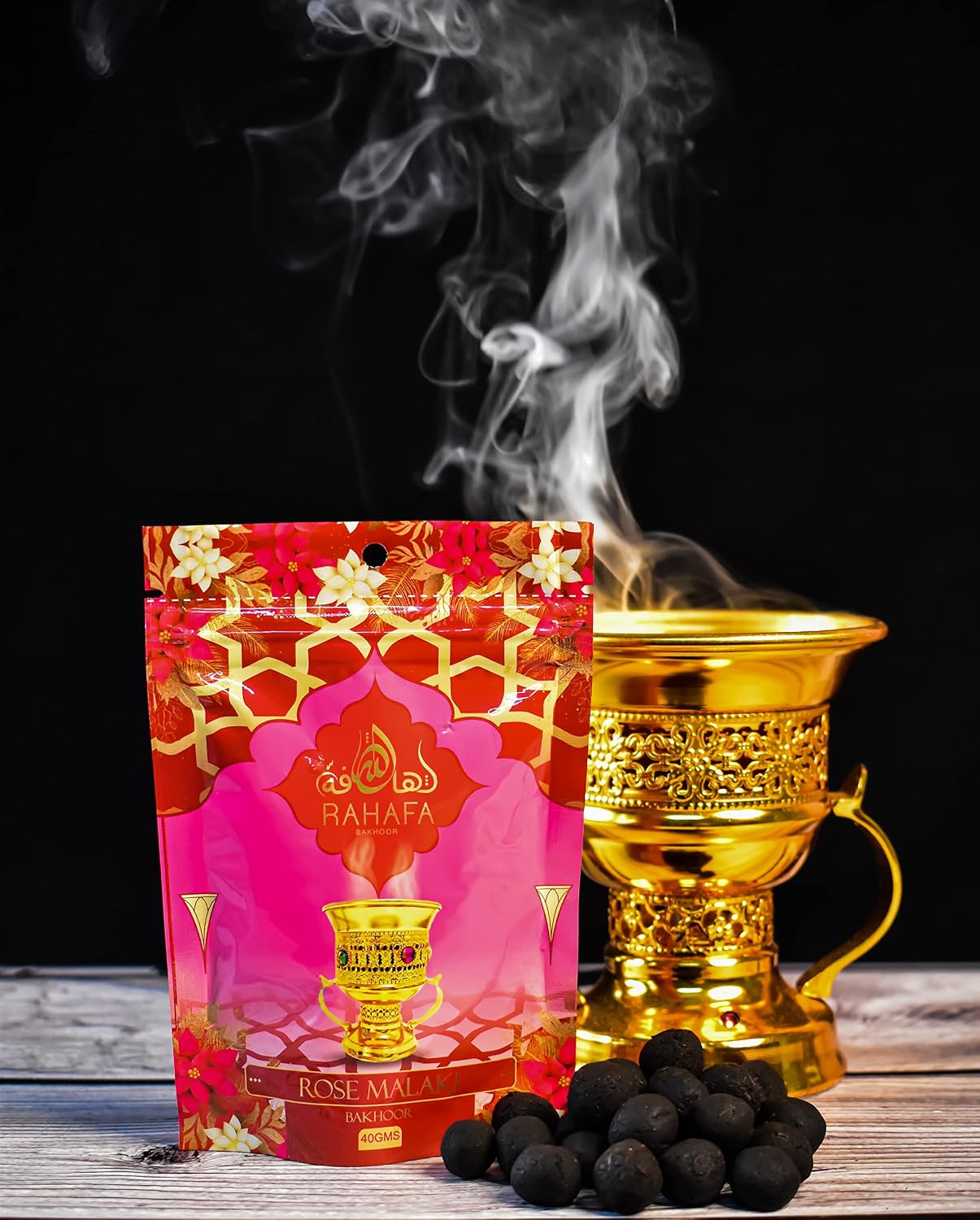 RAHAFA BAKHOOR ROSE MALAKI 40 GRAMS POUCH PACK : Amazon.in: Home & Kitchen
