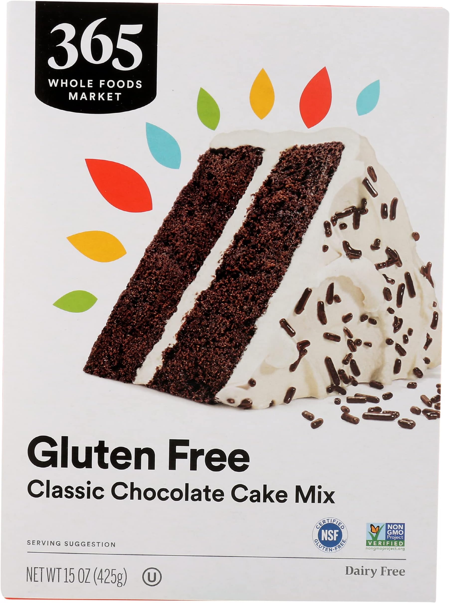 Amazon.com : 365 by Whole Foods Market, Mix Cake Chocolate Gf, 15 Ounce ...