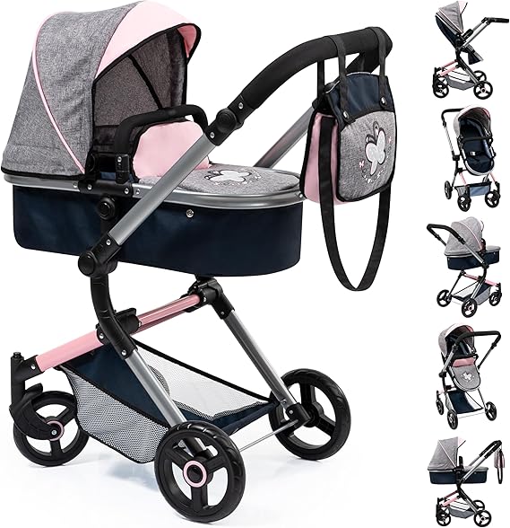 Bayer - Dolls Pram Neo Vario - Baby Stroller Toy for Dolls with Bag ...