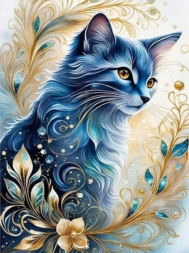 Amazon.com: Meothan Cat Diamond Painting Kit for Adults Beginners ...