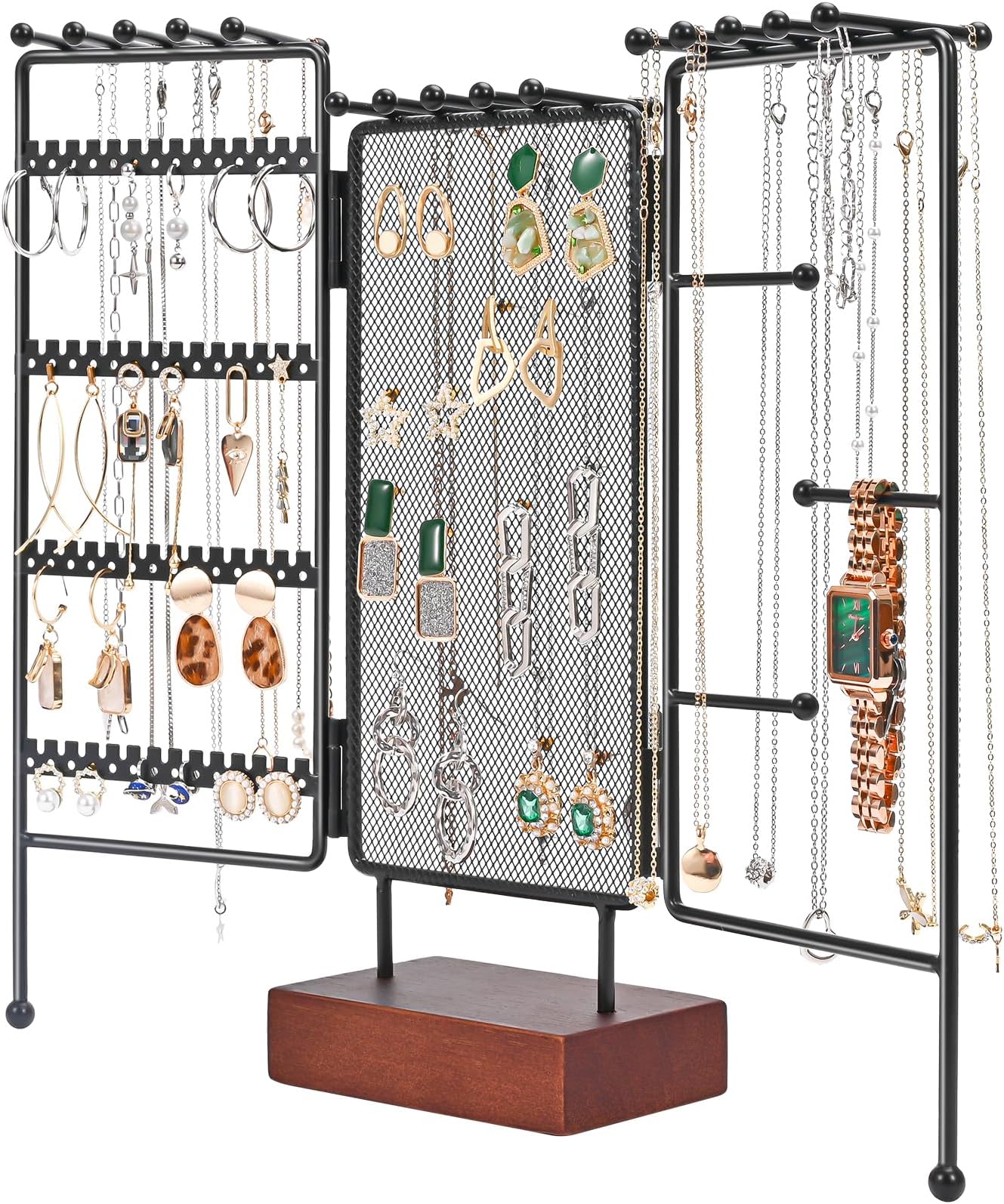 Lolalet Porte Bijoux Présentoir Bijoux Métal, Présentoir Boucles d ...