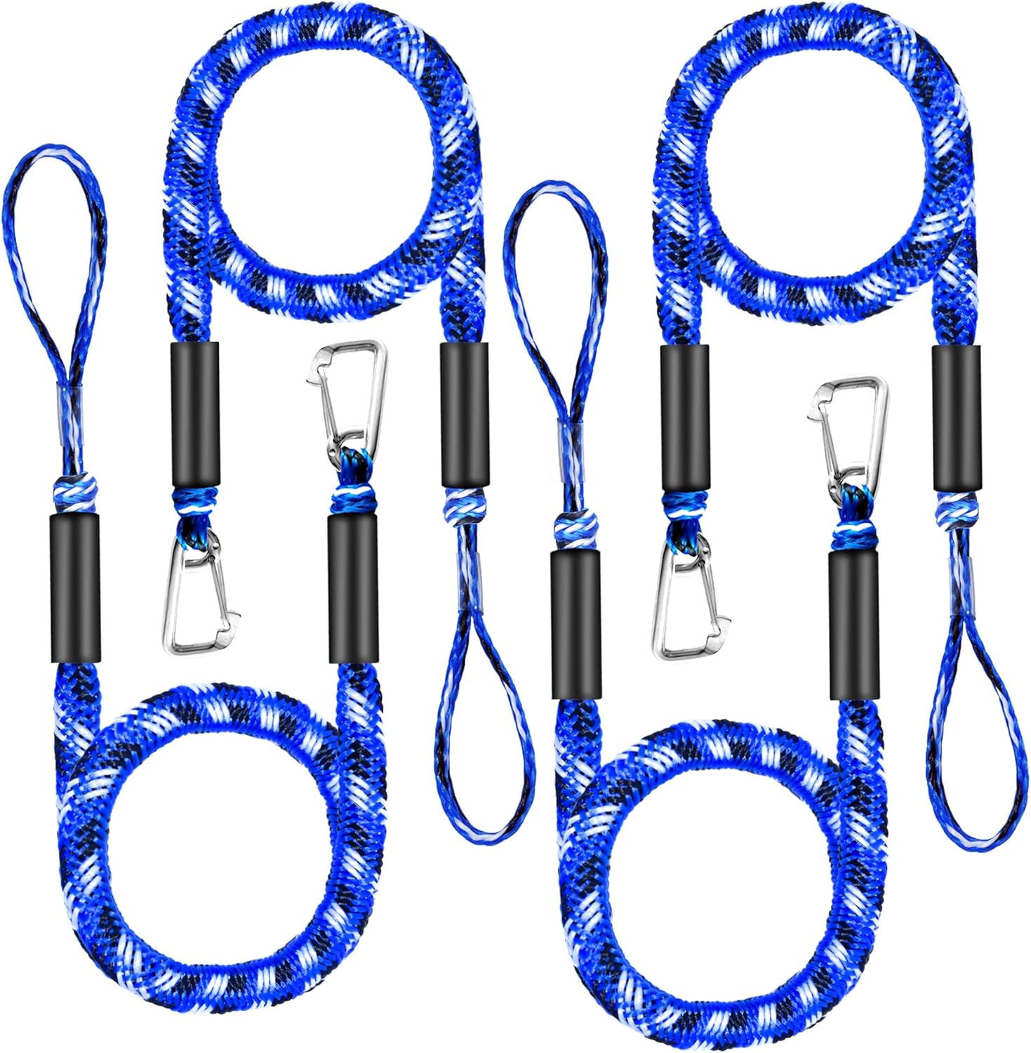 Amazon.com: 4 Pcs Boat Bungee Dock Lines, 4 Feet Mooring Rope for ...