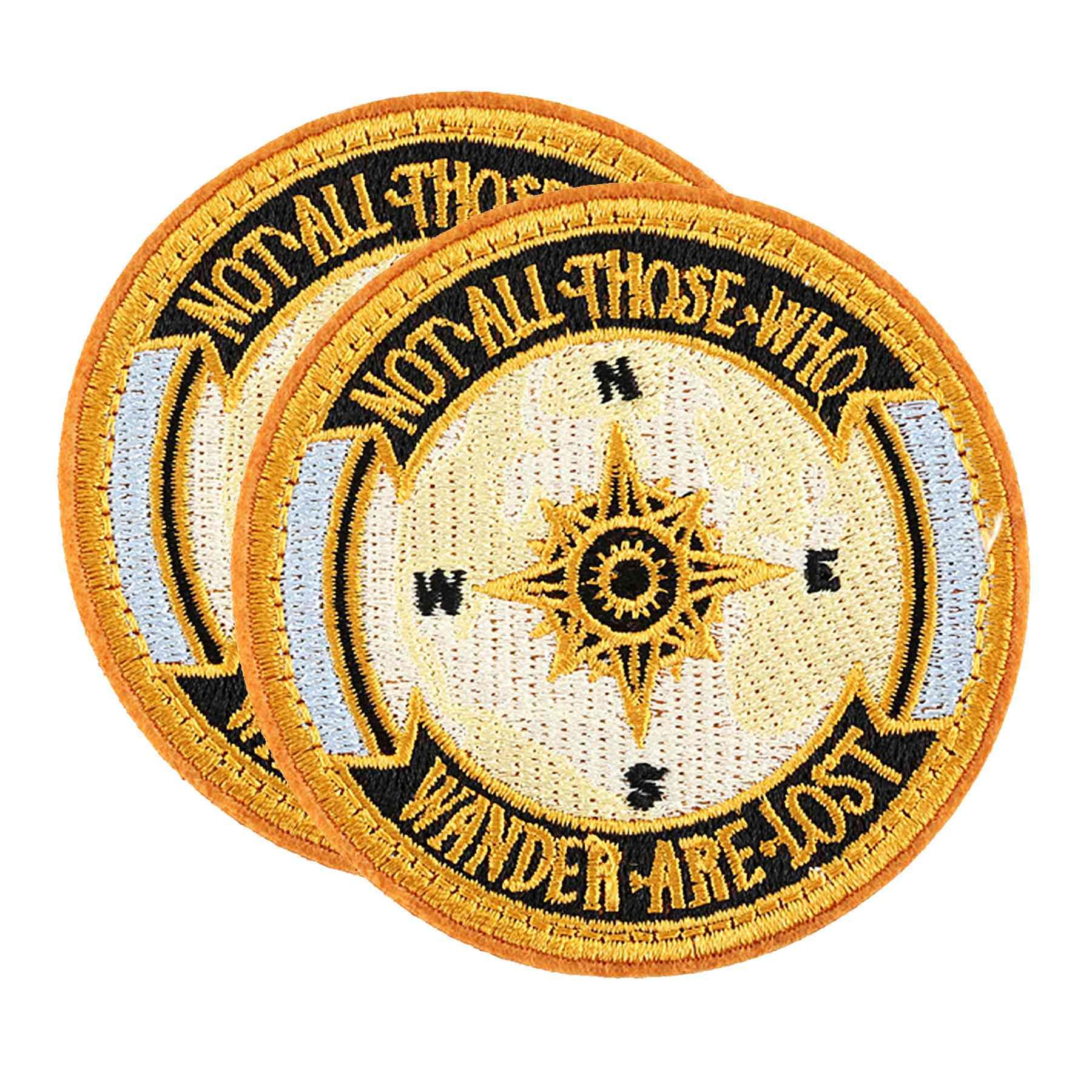 Amazon.com: Iron-on Embroidered Patch for Wanderlust, Compass Not All ...