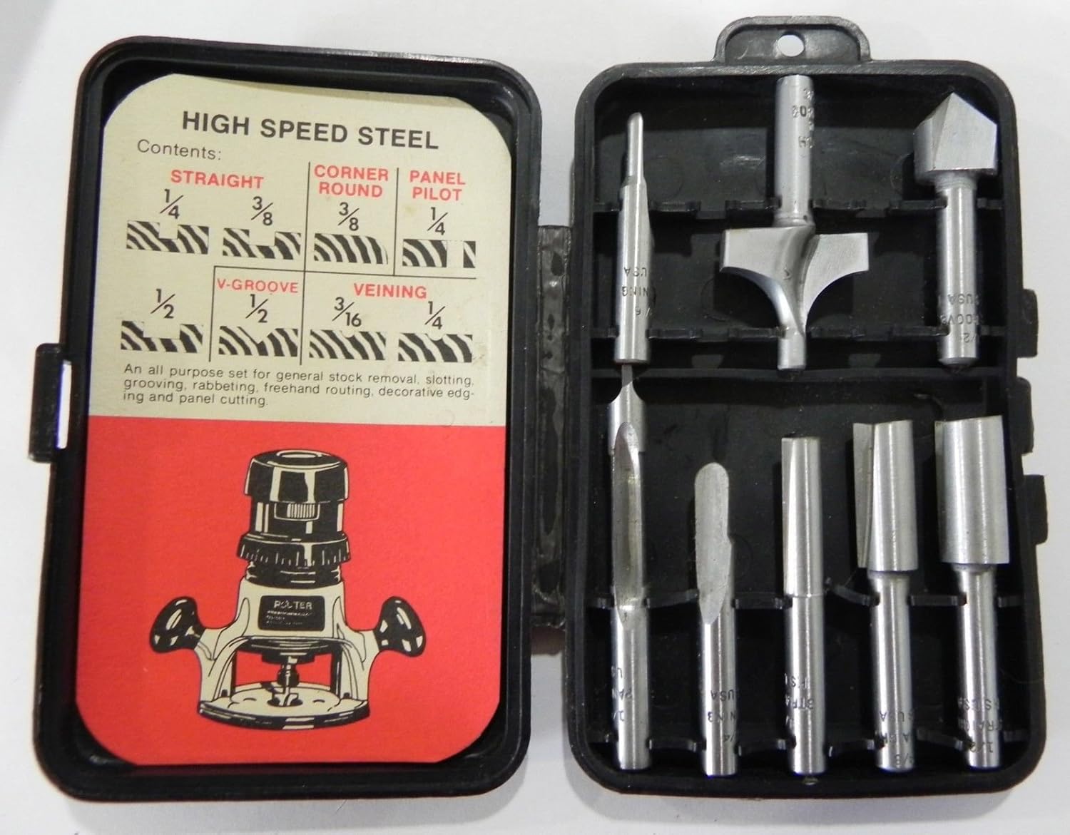 Vermont American 22991 6 Piece HSS All-Purpose Router Bit Set - Power ...