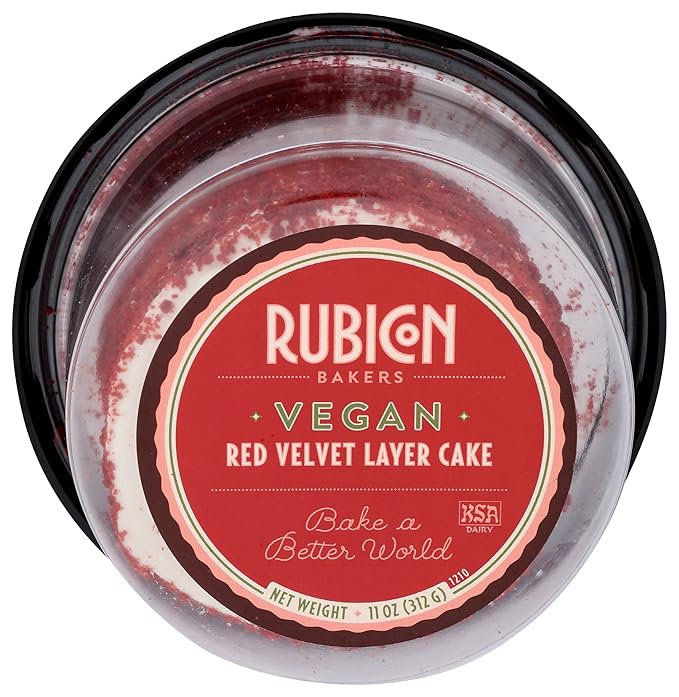Amazon.com: Rubicon Bakery, Red Velvet Layer Cake 4 Inch, 11 Ounce ...